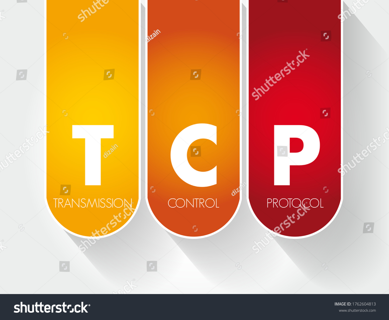 TCP - Transmission Control Protocol 약어, 스톡 벡터(로열티 프리) 1762604813 ...