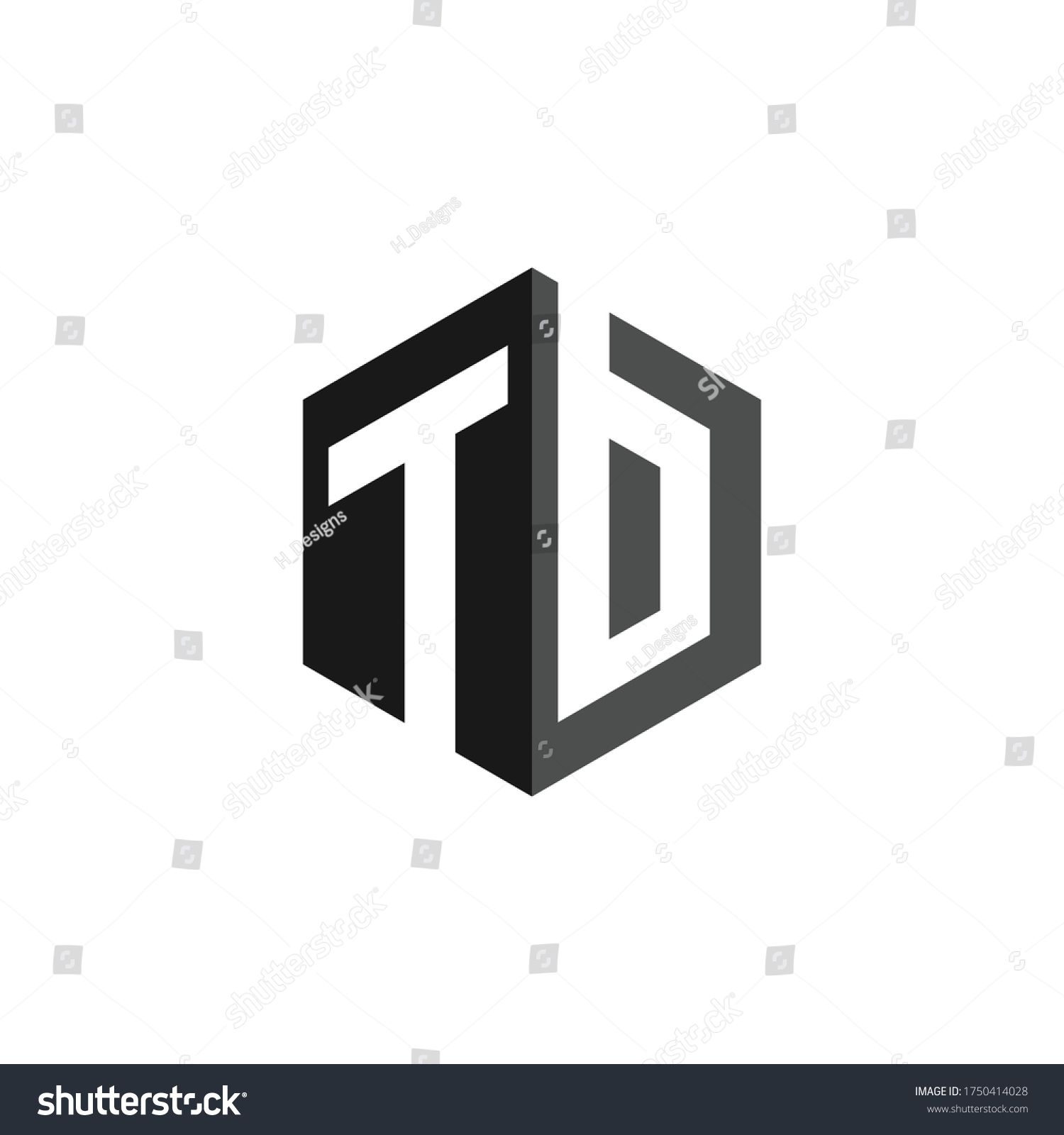 Td Letter Logo Design Vector Format Stock Vector (Royalty Free) 1750414028