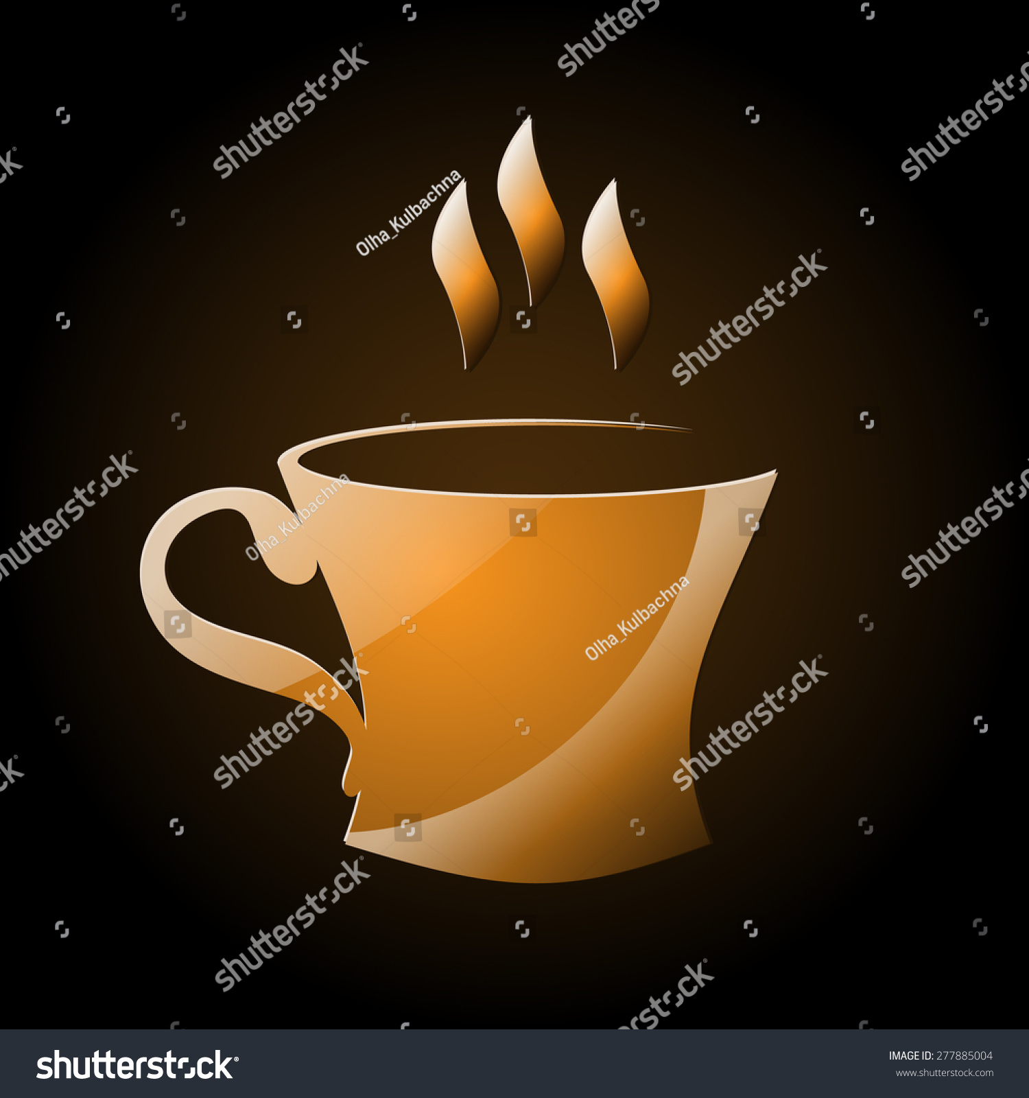Tea Coffee Cup Logo Stock Vector (Royalty Free) 277885004