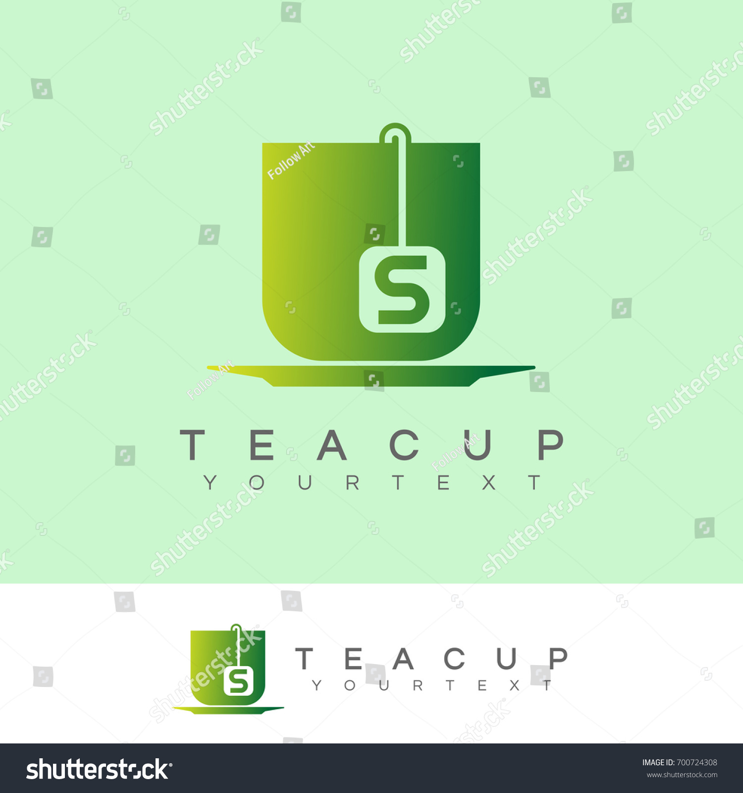 Tea Cup Initial Letter S Logo Stock Vector (Royalty Free) 700724308 ...
