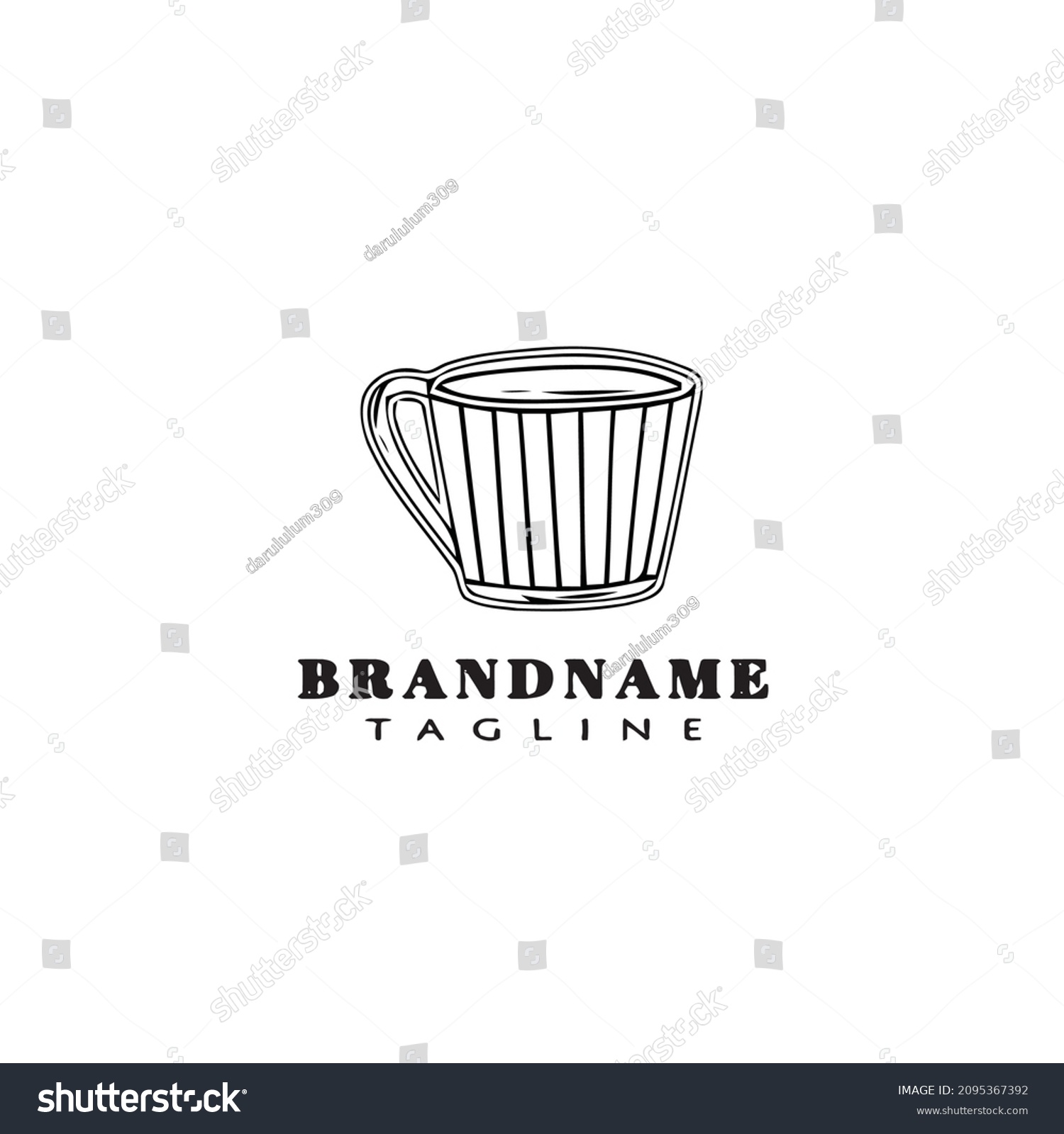 Tea Cup Logo Design Template Icon Stock Vector (Royalty Free ...