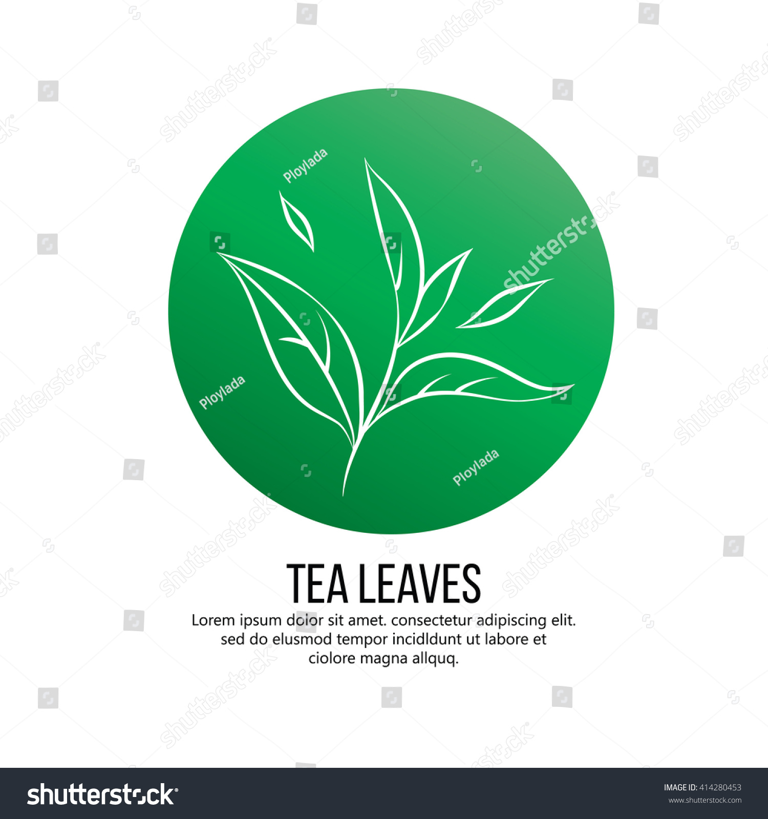 Tea Leaves Vector Illustration Stock Vector (Royalty Free) 414280453 ...