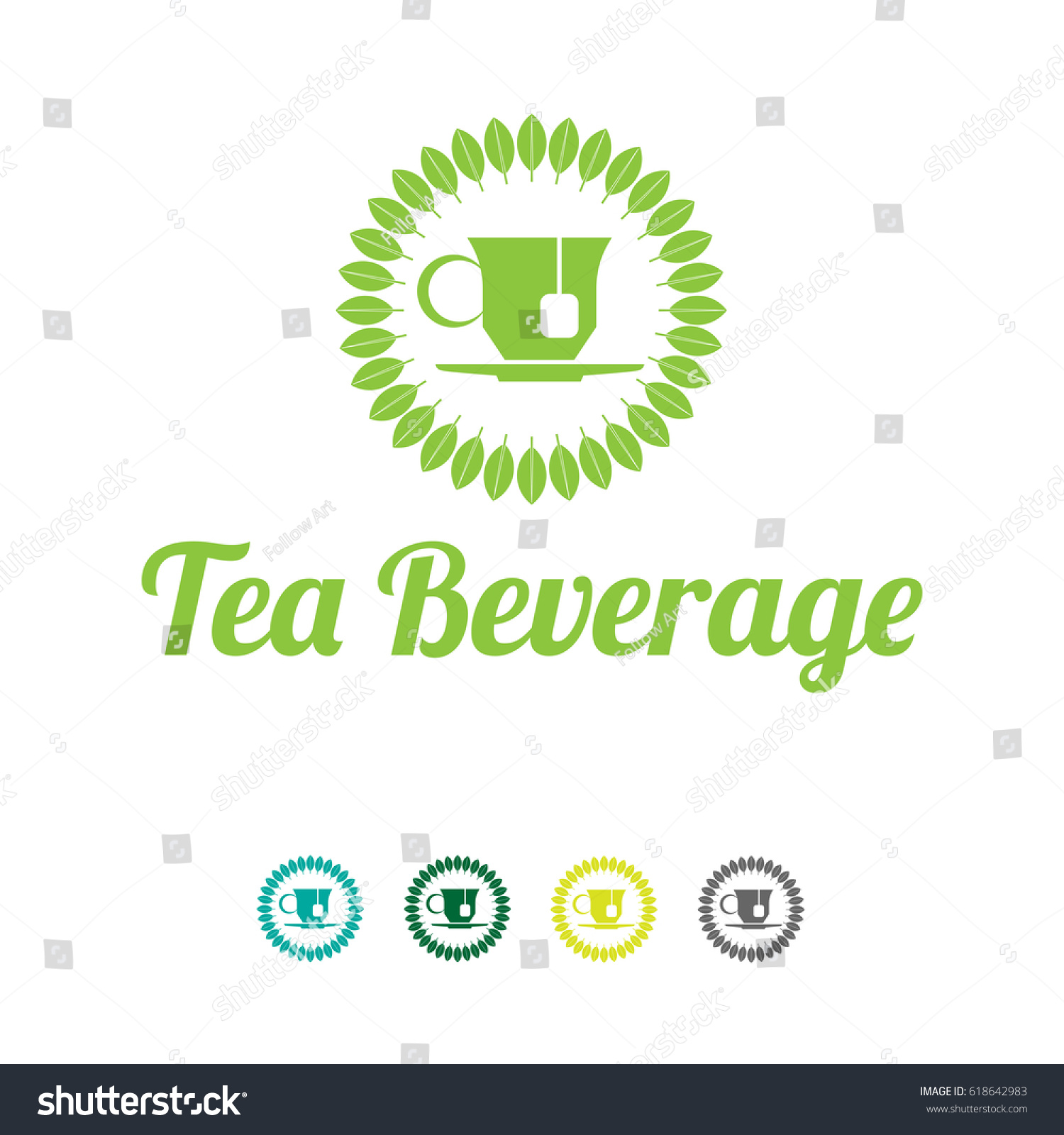 Tea Logo Stock Vector (Royalty Free) 618642983 | Shutterstock