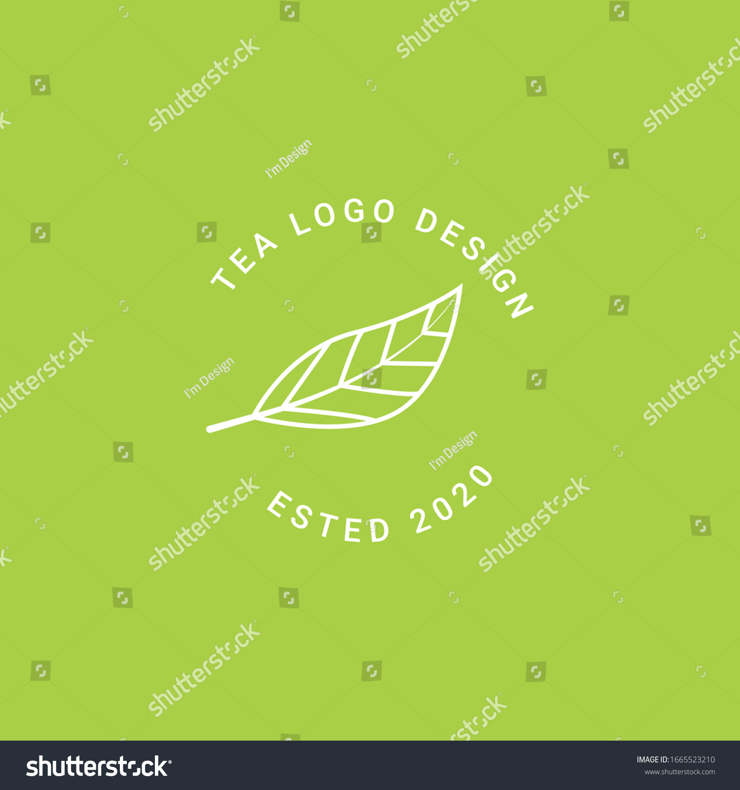 Tea Logo Cafe Design Illustration Stock Vector (Royalty Free ...