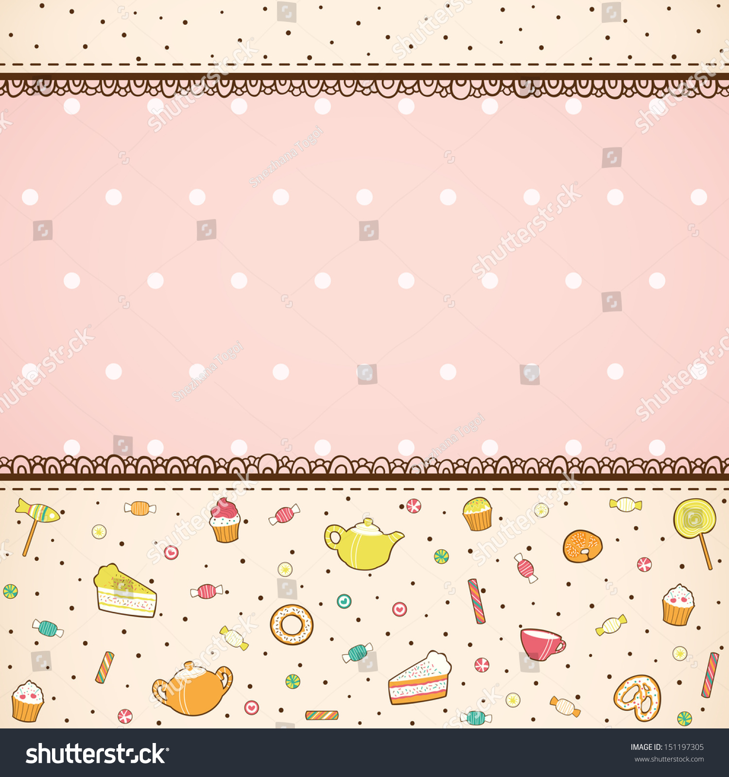 Tea Party Background Stock Vector (Royalty Free) 151197305