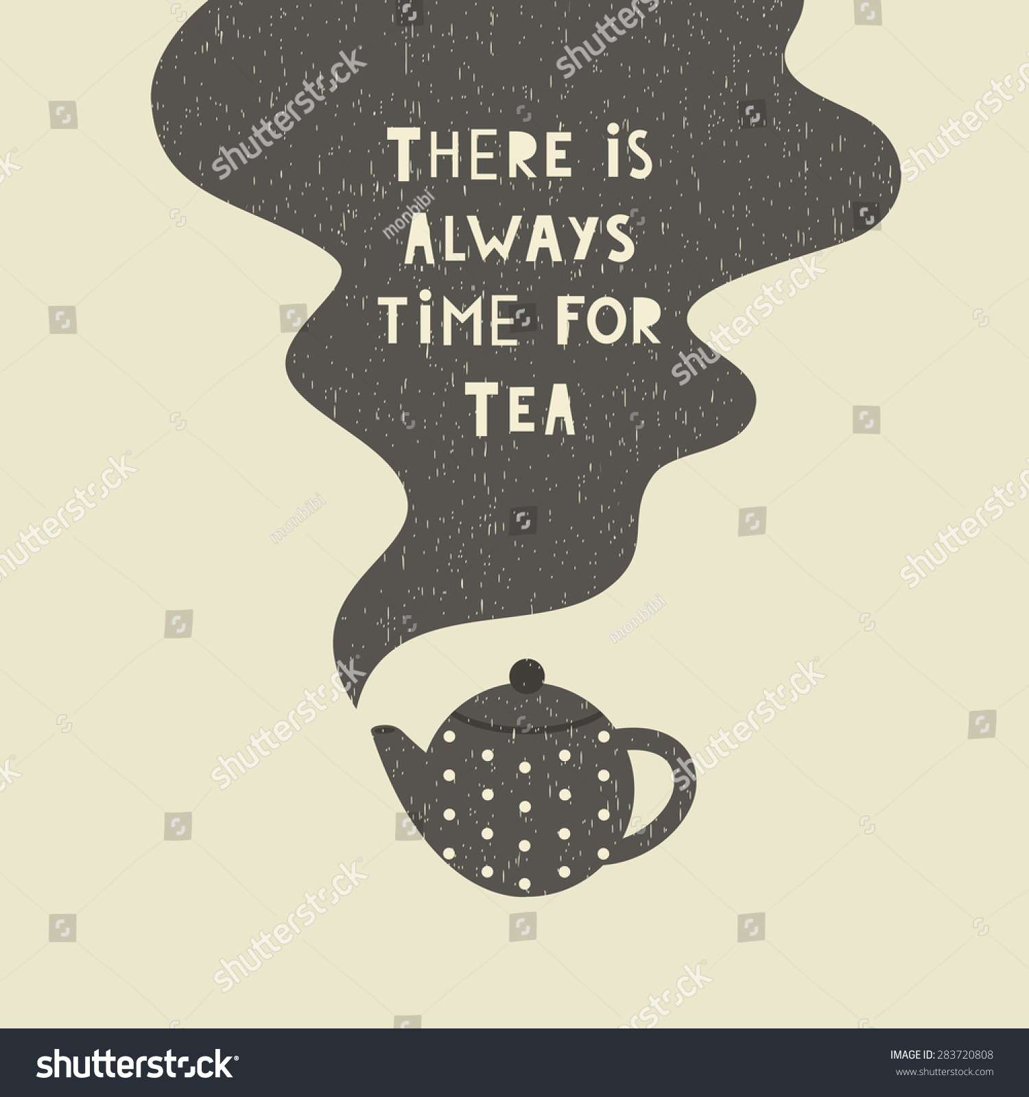 Tea Time Card Design Vector Illustration Stock Vector (Royalty Free ...