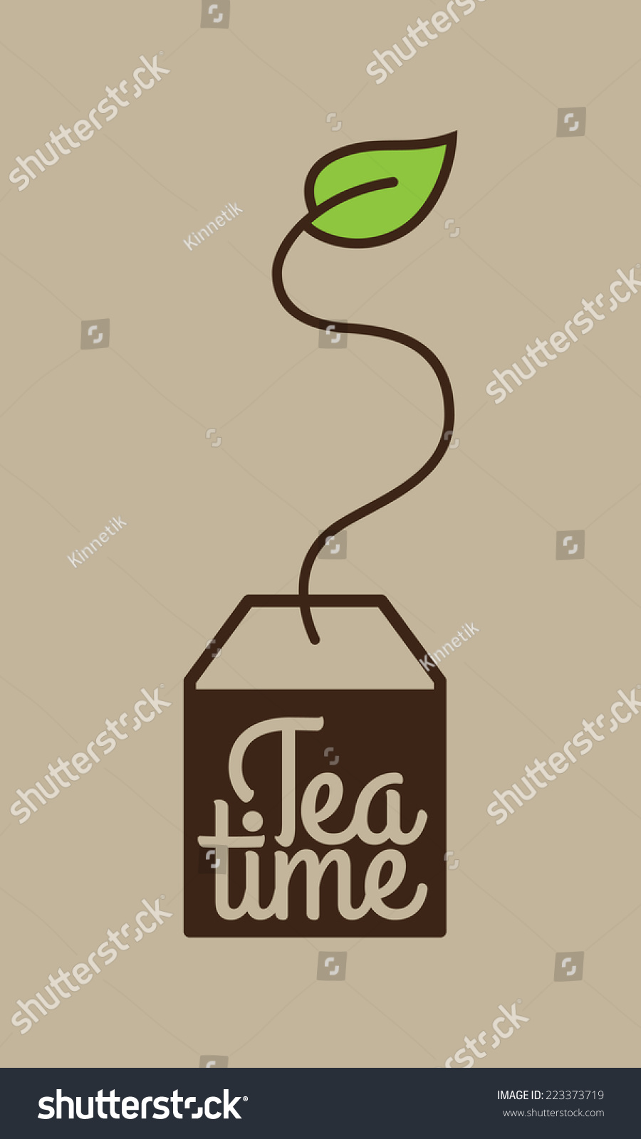 Tea Time Vector Letteringmodern Logo Design Stock Vector (Royalty Free ...