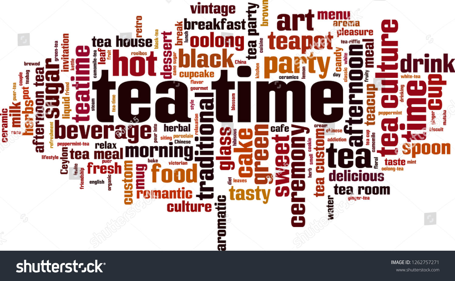 Tea Time Word Cloud Concept Vector Stock Vector (Royalty Free ...