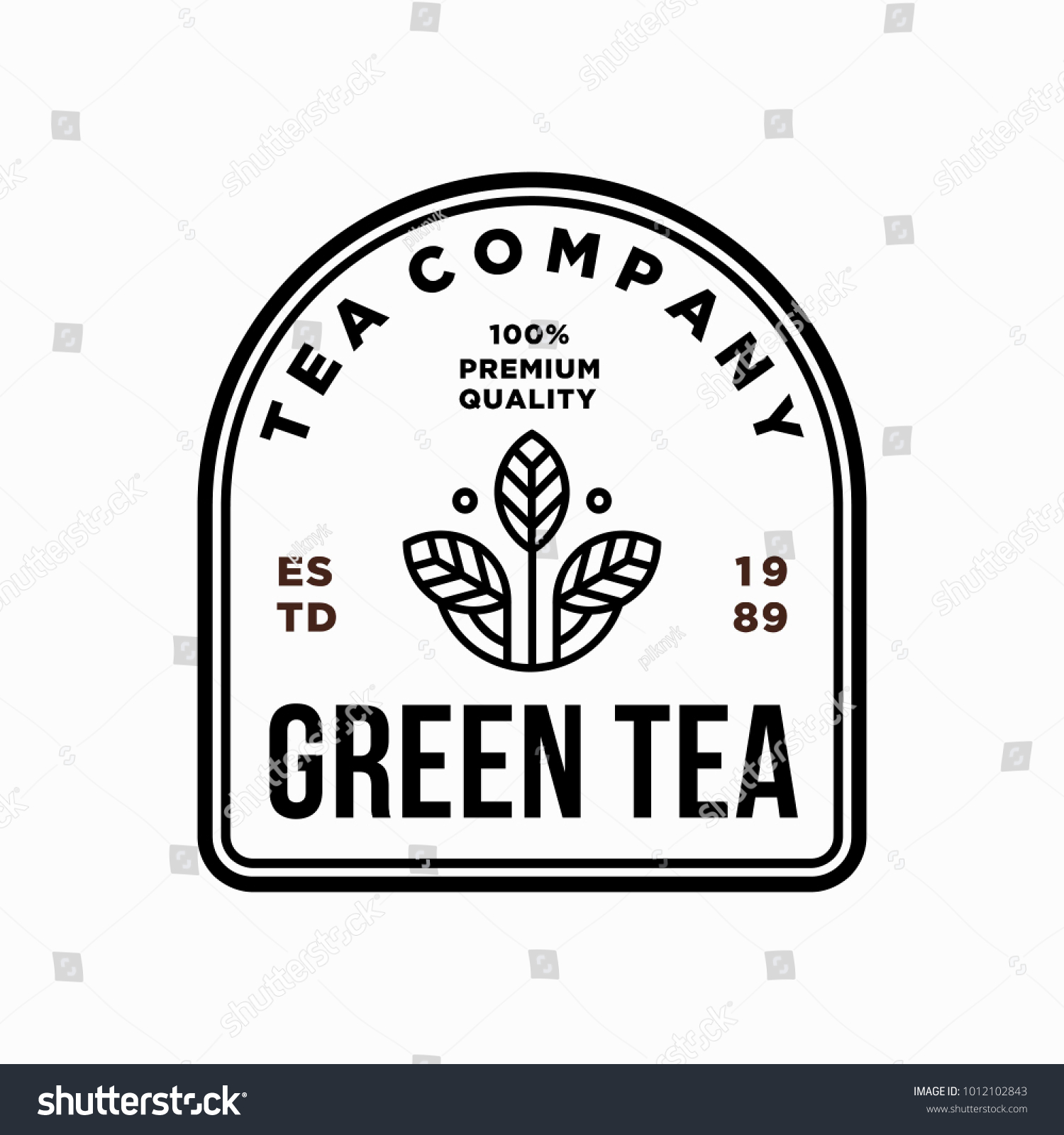 Tea Vector Logoicon Illustration Label: เวกเตอร์สต็อก (ปลอดค่าลิขสิทธิ์ ...