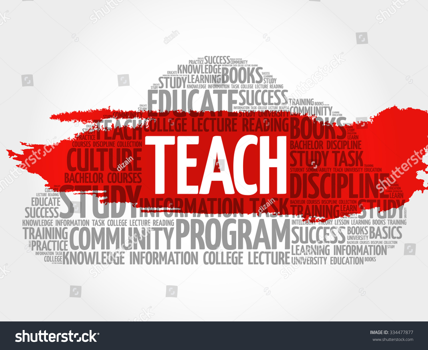 Teach Word Cloud Education Concept Stock Vector (Royalty Free ...