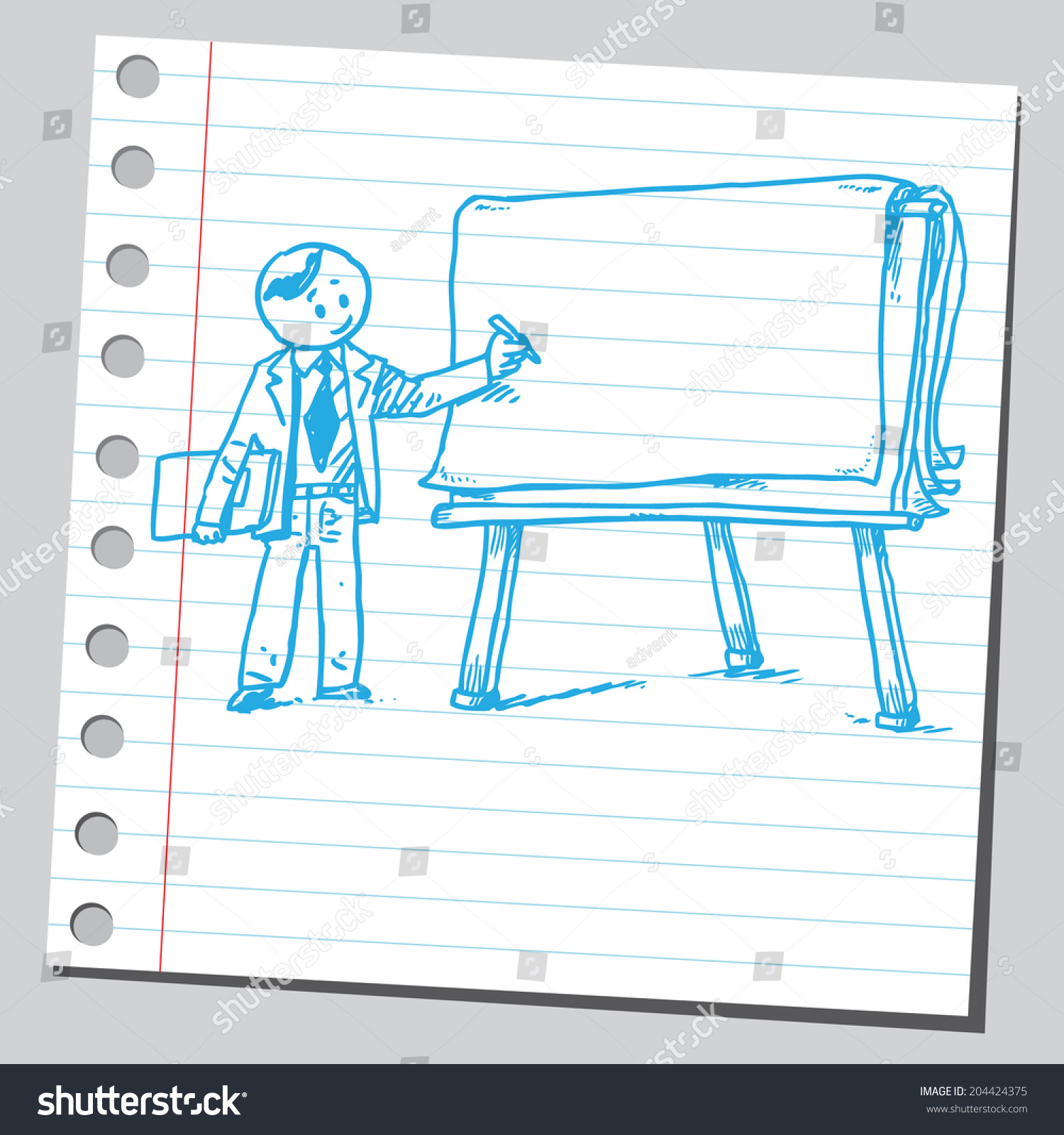 Teacher Flip Chart: เวกเตอร์สต็อก (ปลอดค่าลิขสิทธิ์) 204424375 ...