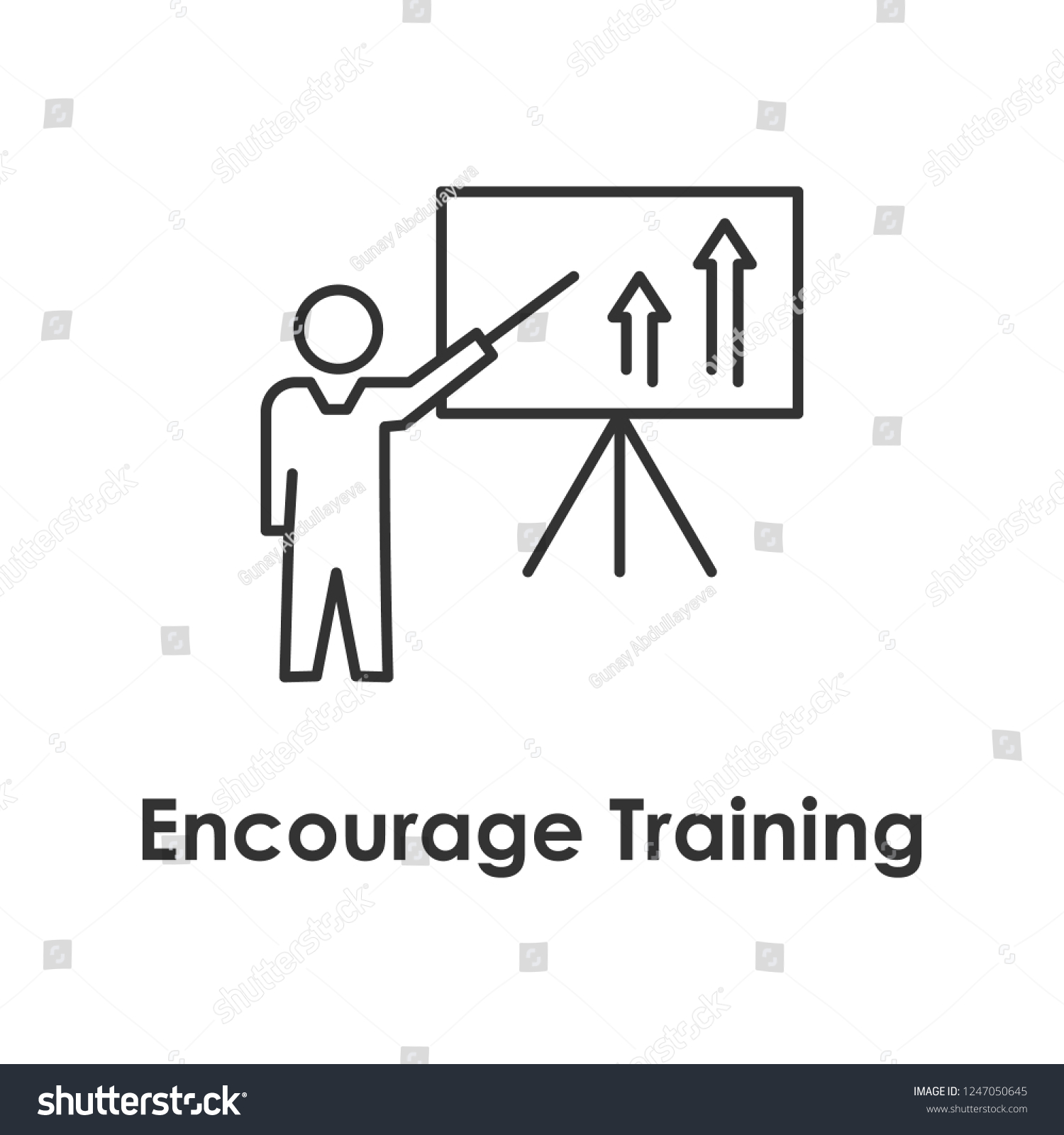 Teacher Board Training Icon Stock Vector (Royalty Free) 1247050645 ...