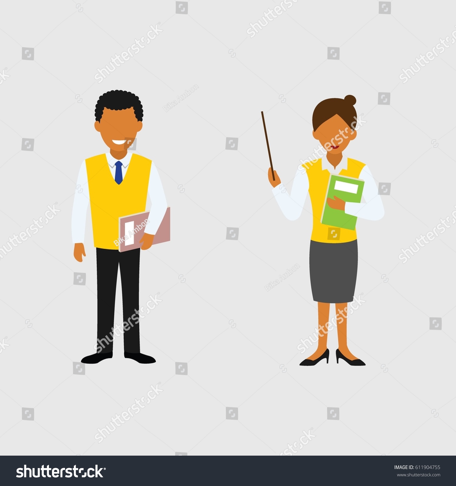 Teacher Character Design Vector Stock Vector (Royalty Free) 611904755