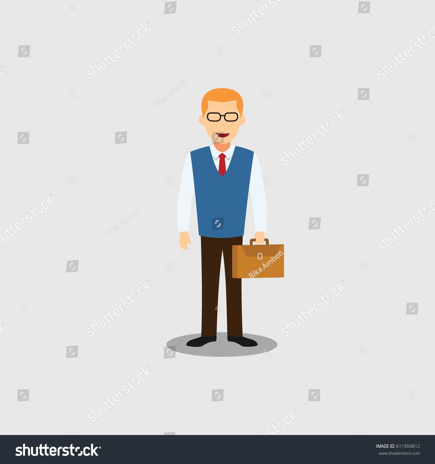 Teacher Character Design Vector Stock Vector (Royalty Free) 611904812 ...