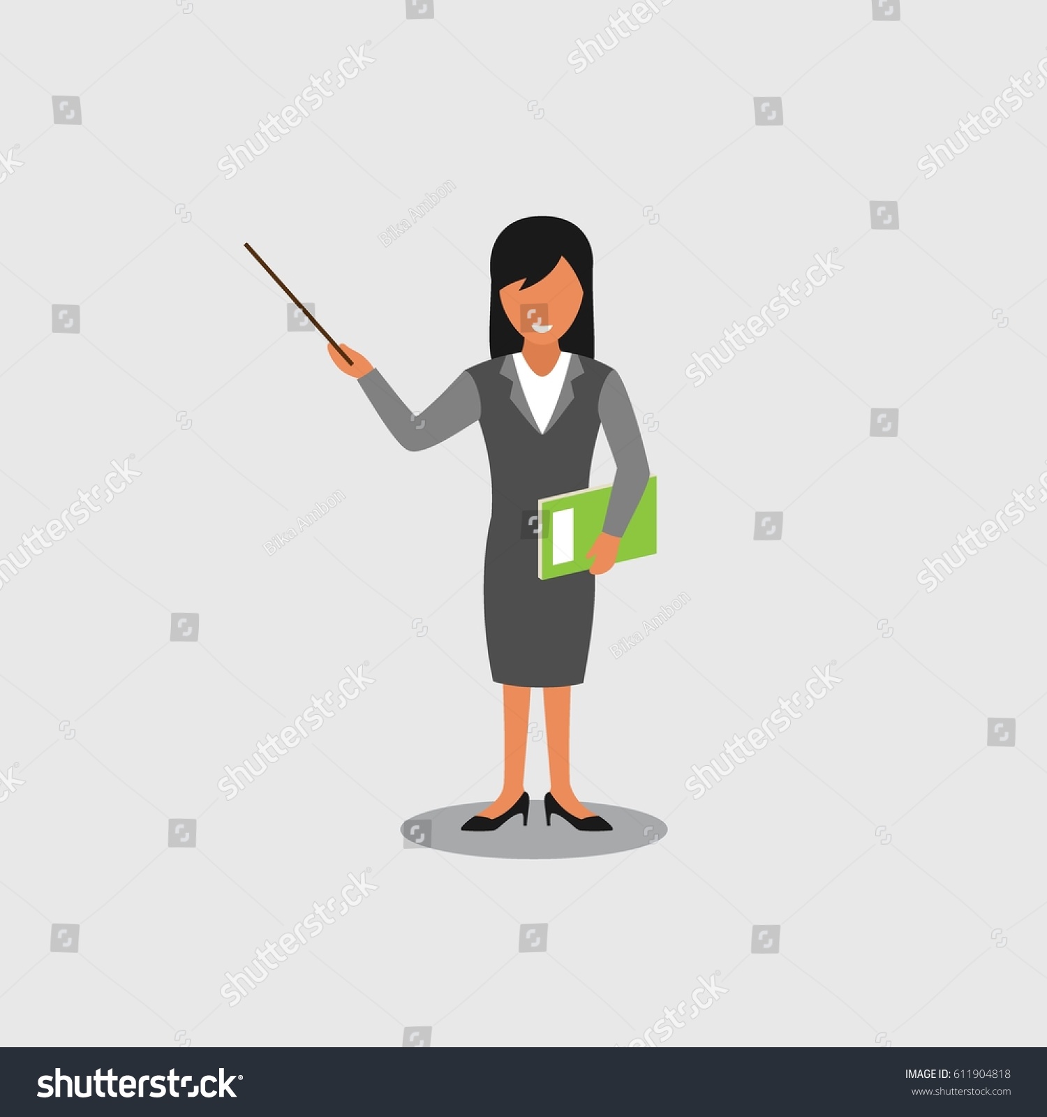 Teacher Character Design Vector Stock Vector (Royalty Free) 611904818 ...