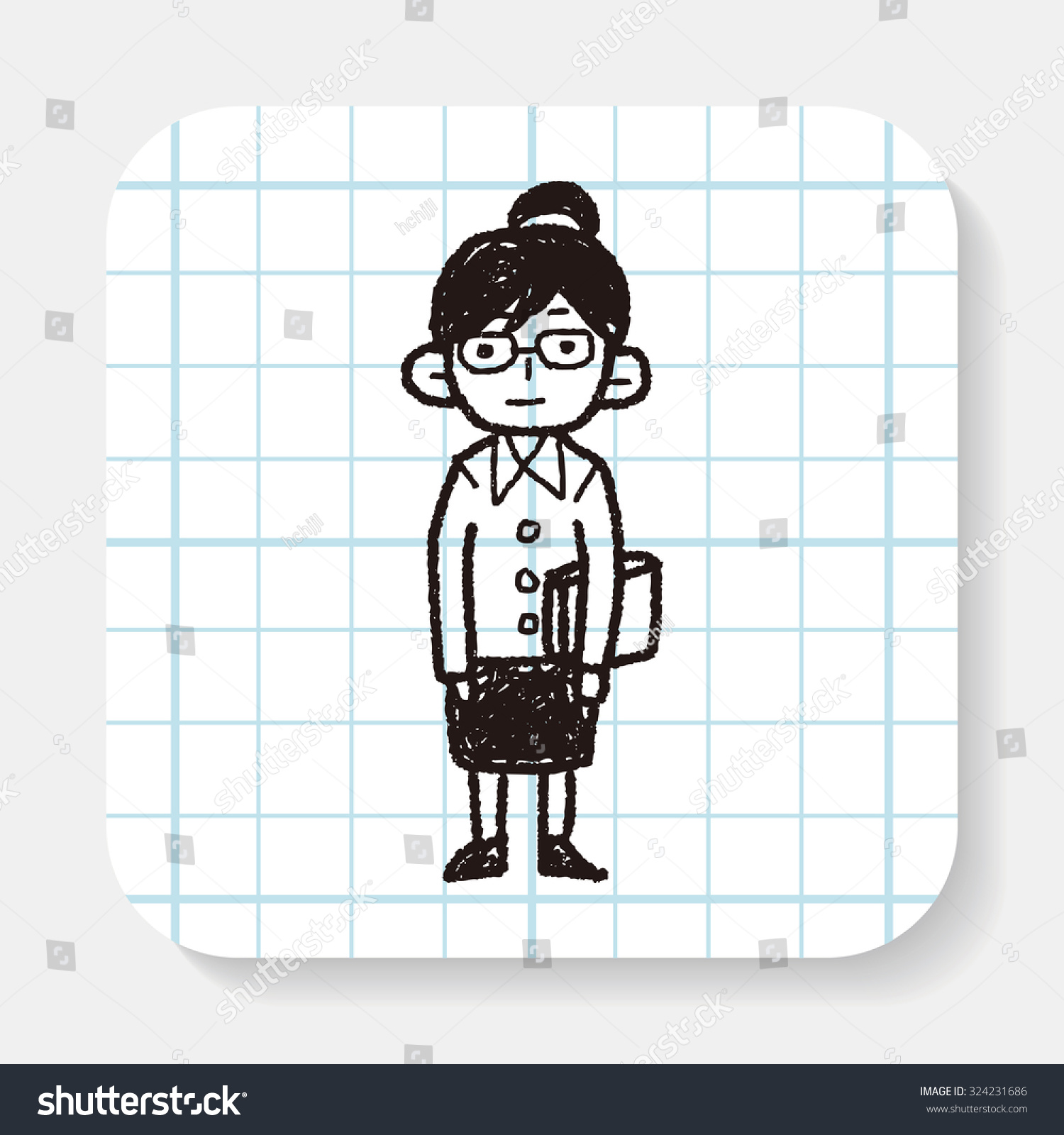 Teacher Doodle Stock Vector (Royalty Free) 324231686 | Shutterstock