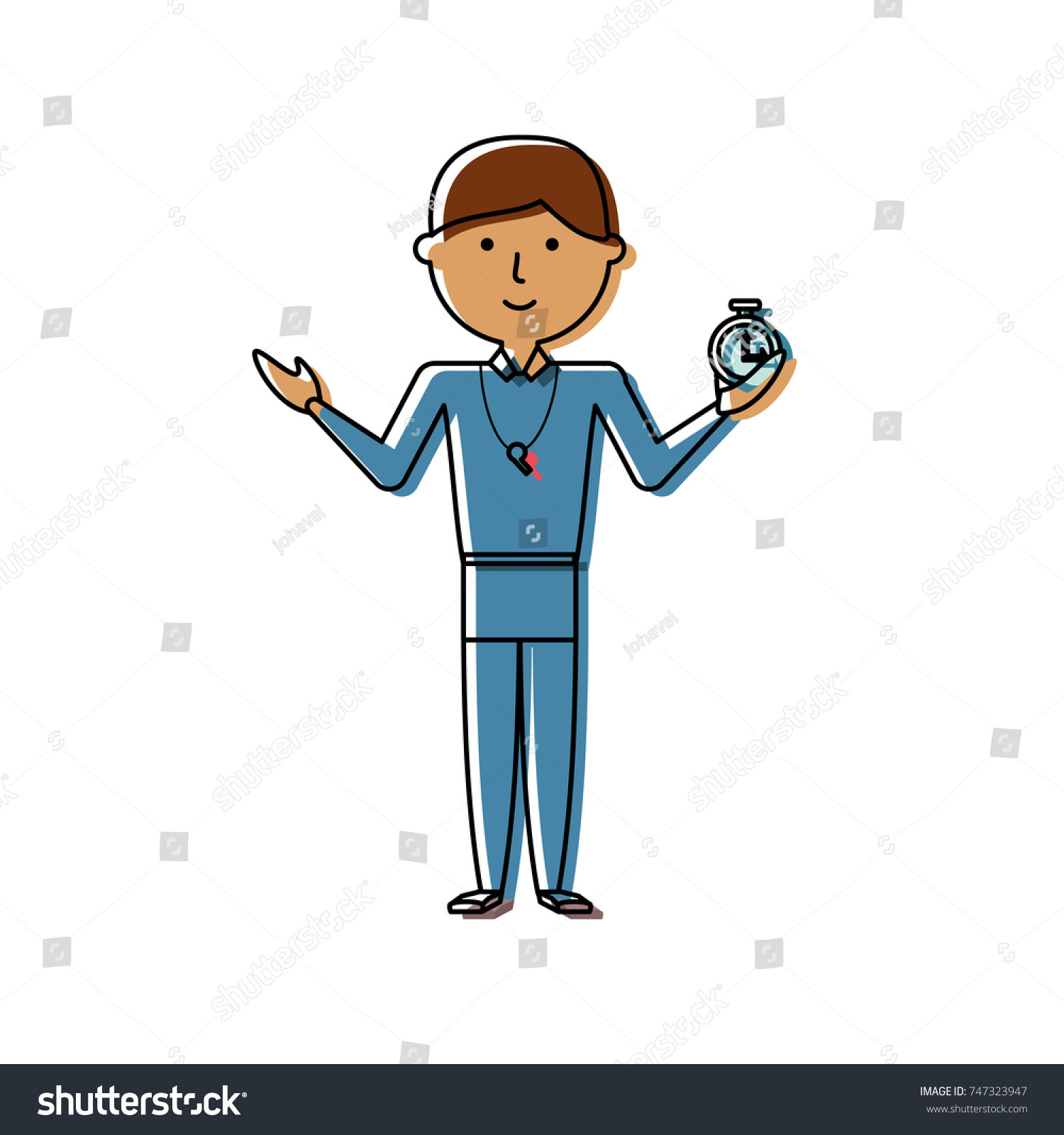 Teacher Man Vector Illustration Stock Vector (Royalty Free) 747323947