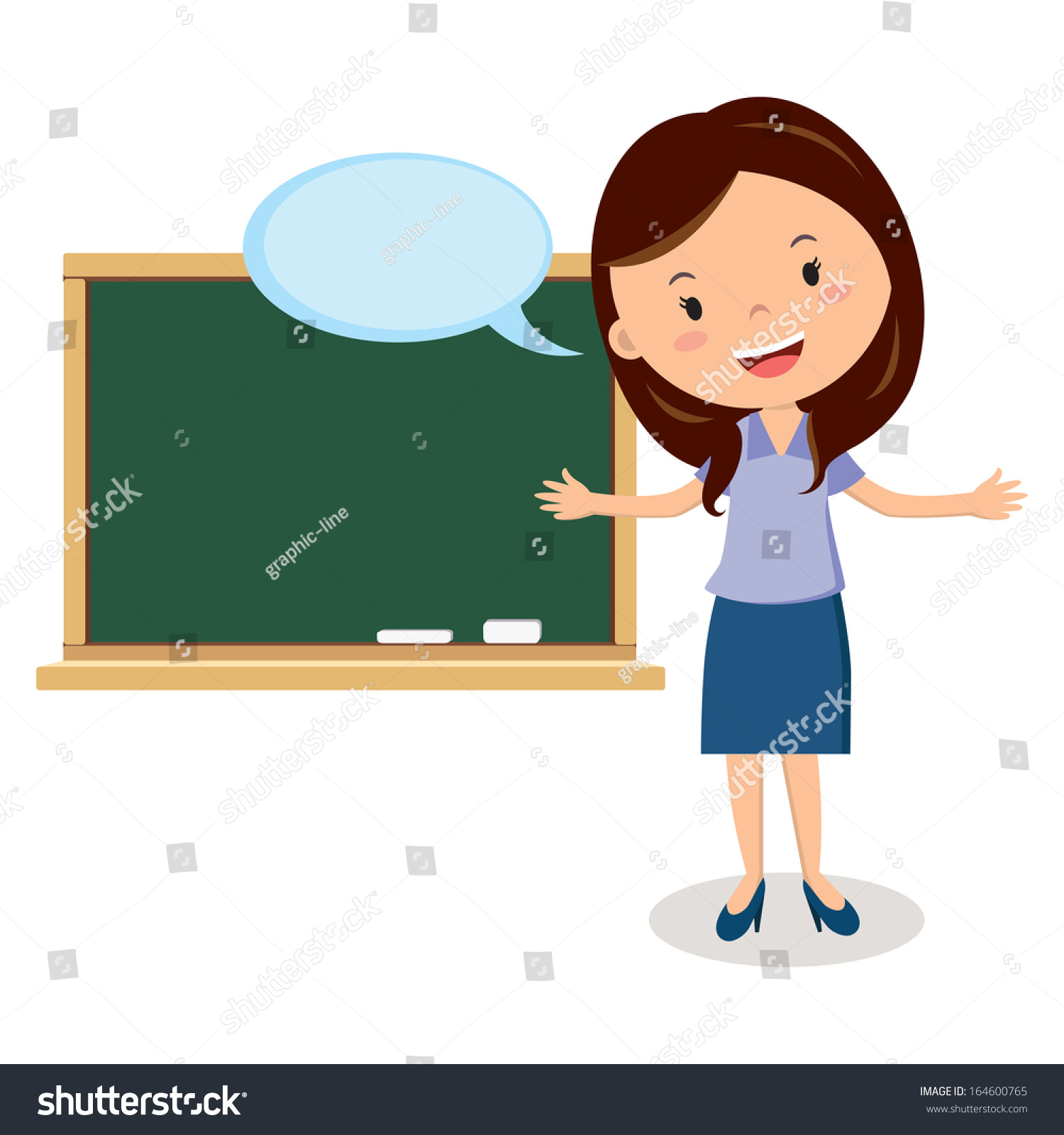 Profesora en clases: vector de stock (libre de regalías) 164600765