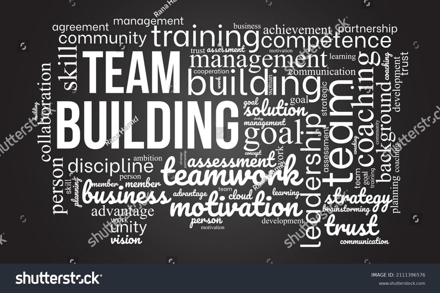 Team Building Word Cloud Template Business Stock Vector (Royalty Free ...