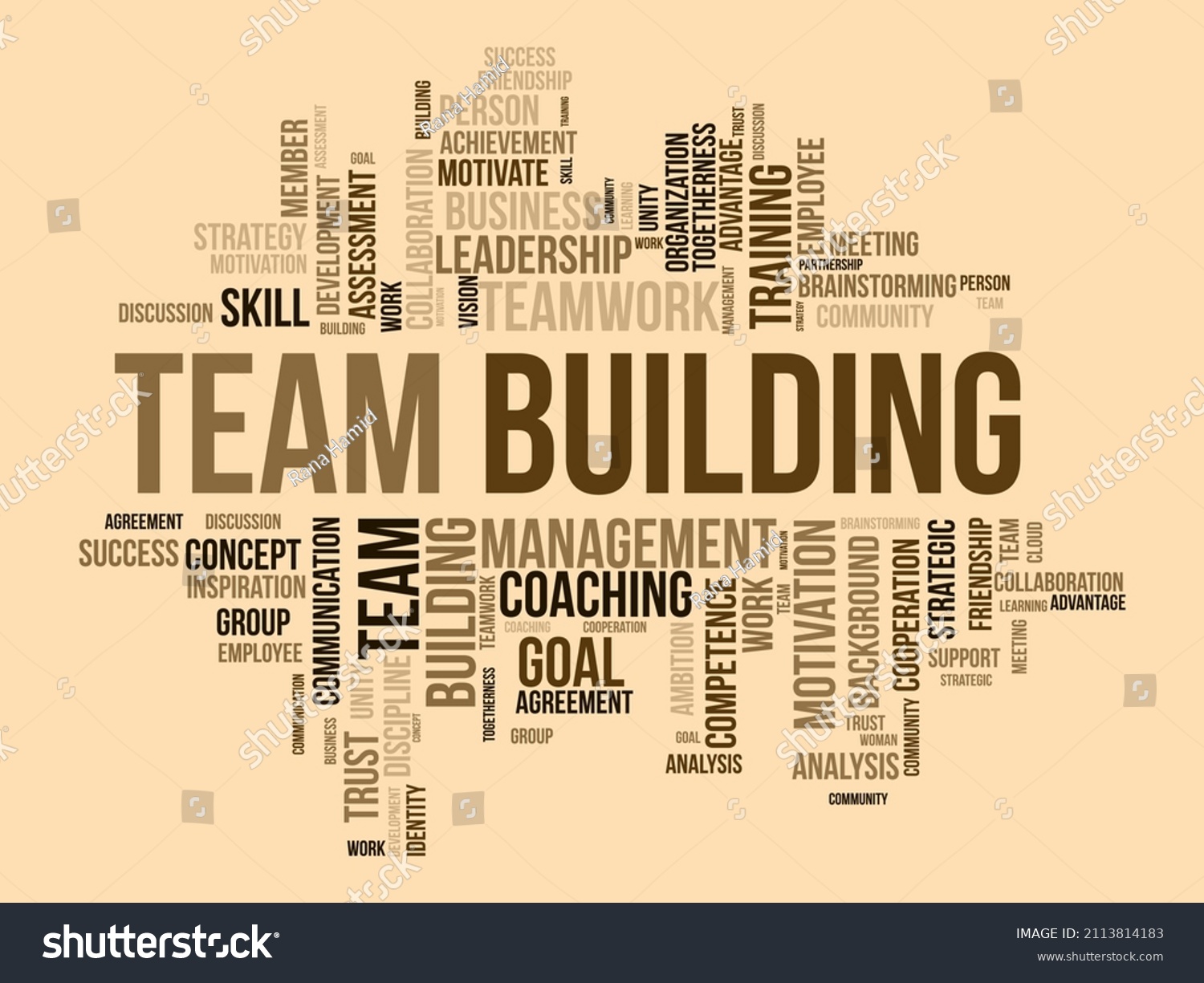 Team Building Word Cloud Template Business Stock Vector (Royalty Free ...