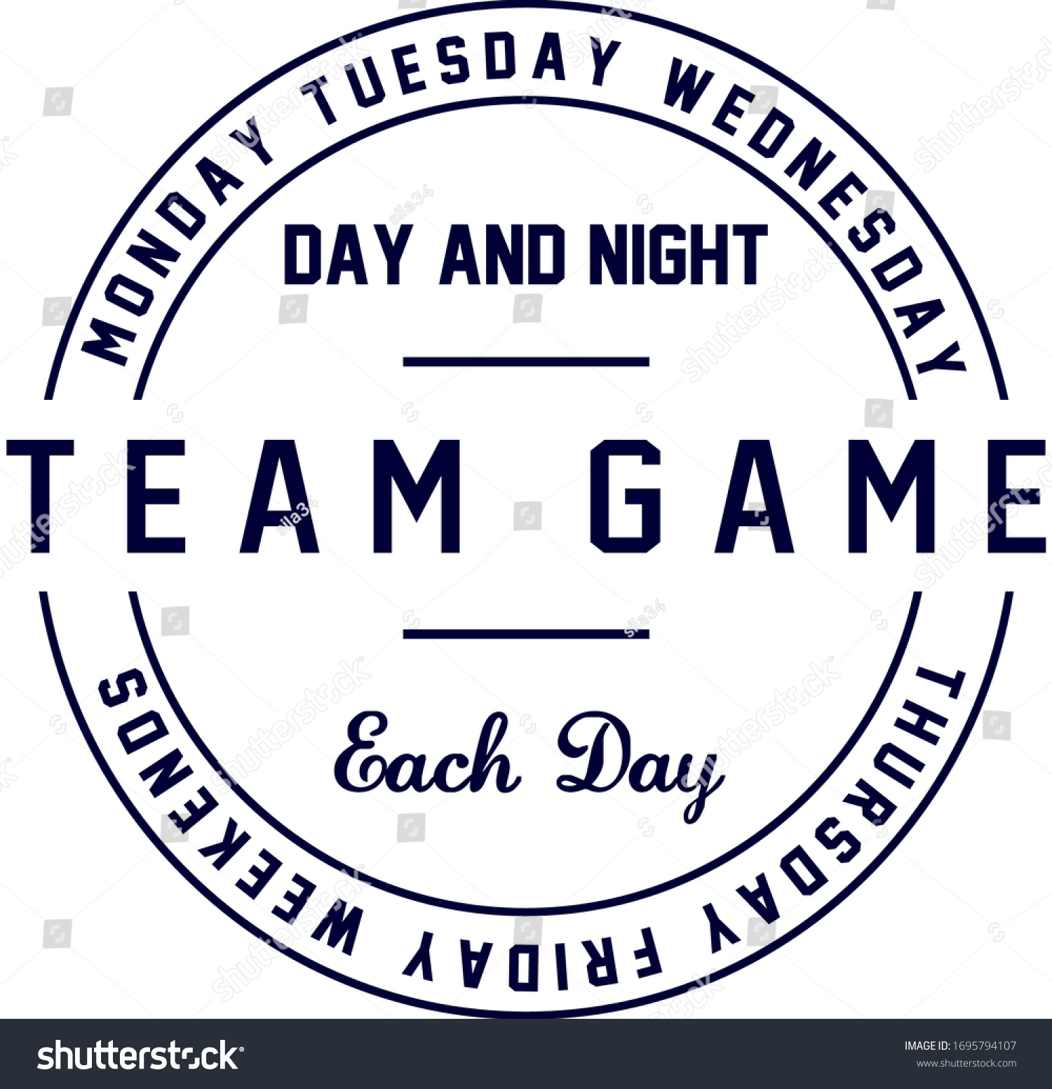 Team Game Vector Desing Ilustration Stock Vector (Royalty Free) 1695794107