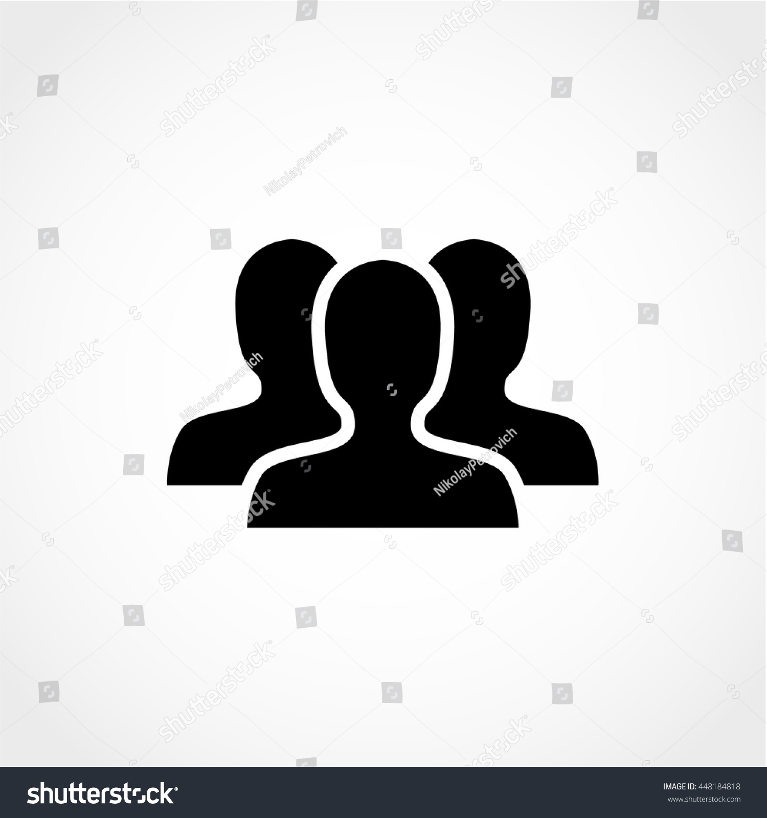 Team Icon Isolated On White Background Stock Vector 448184818 ...