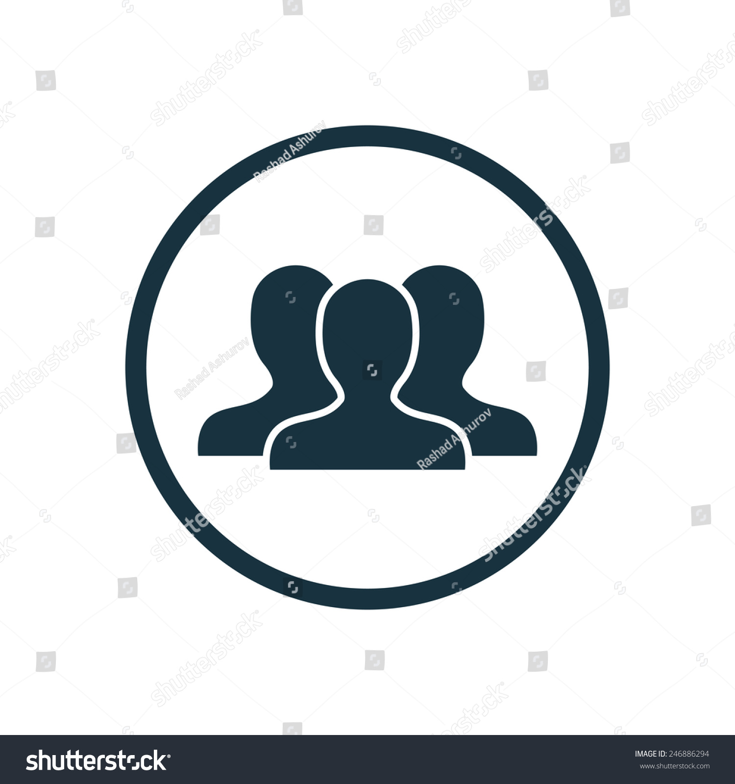 Team Icon On White Background Stock Vector (Royalty Free) 246886294 ...