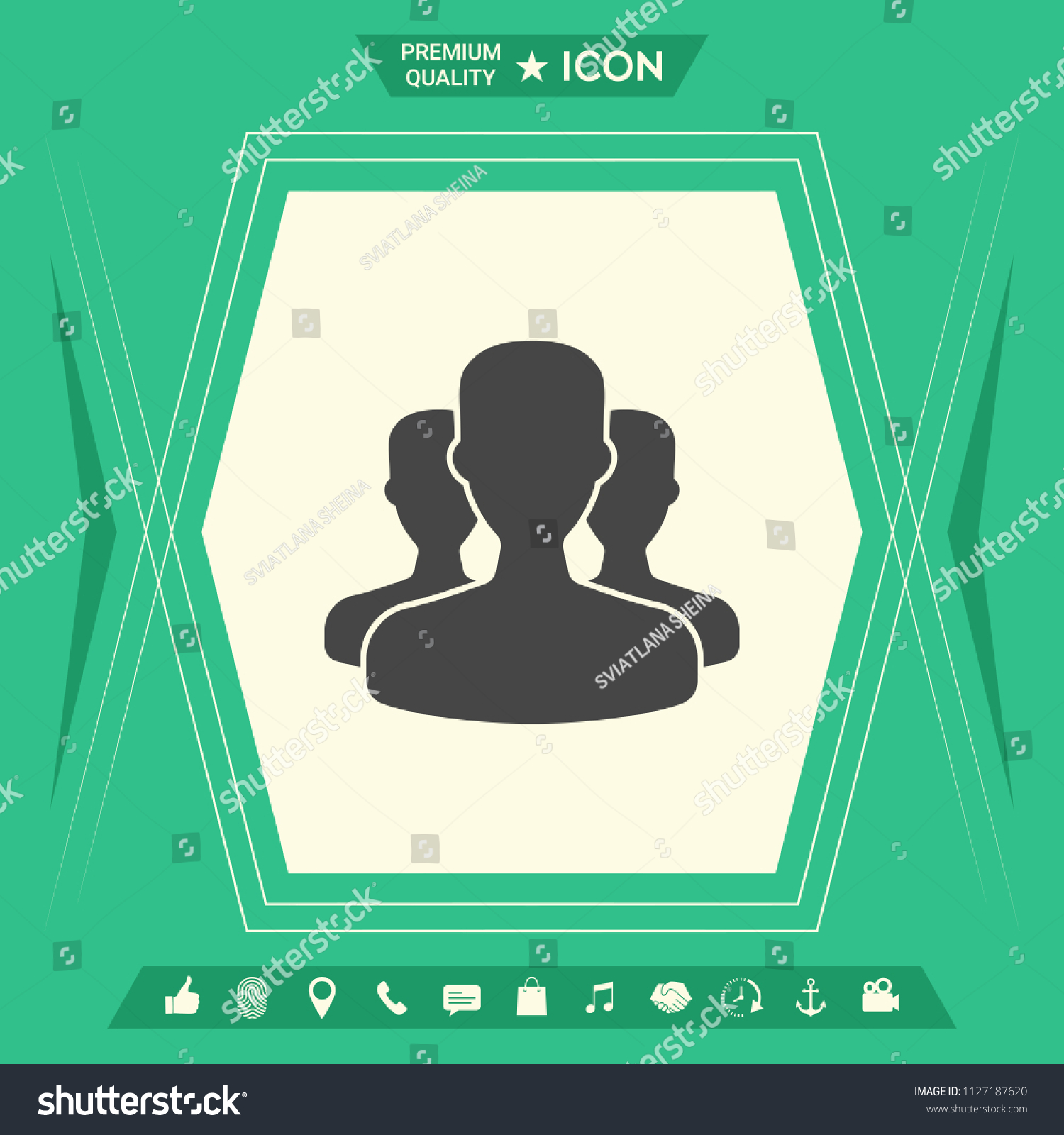 Team Icon Symbol: vector de stock (libre de regalías) 1127187620 ...