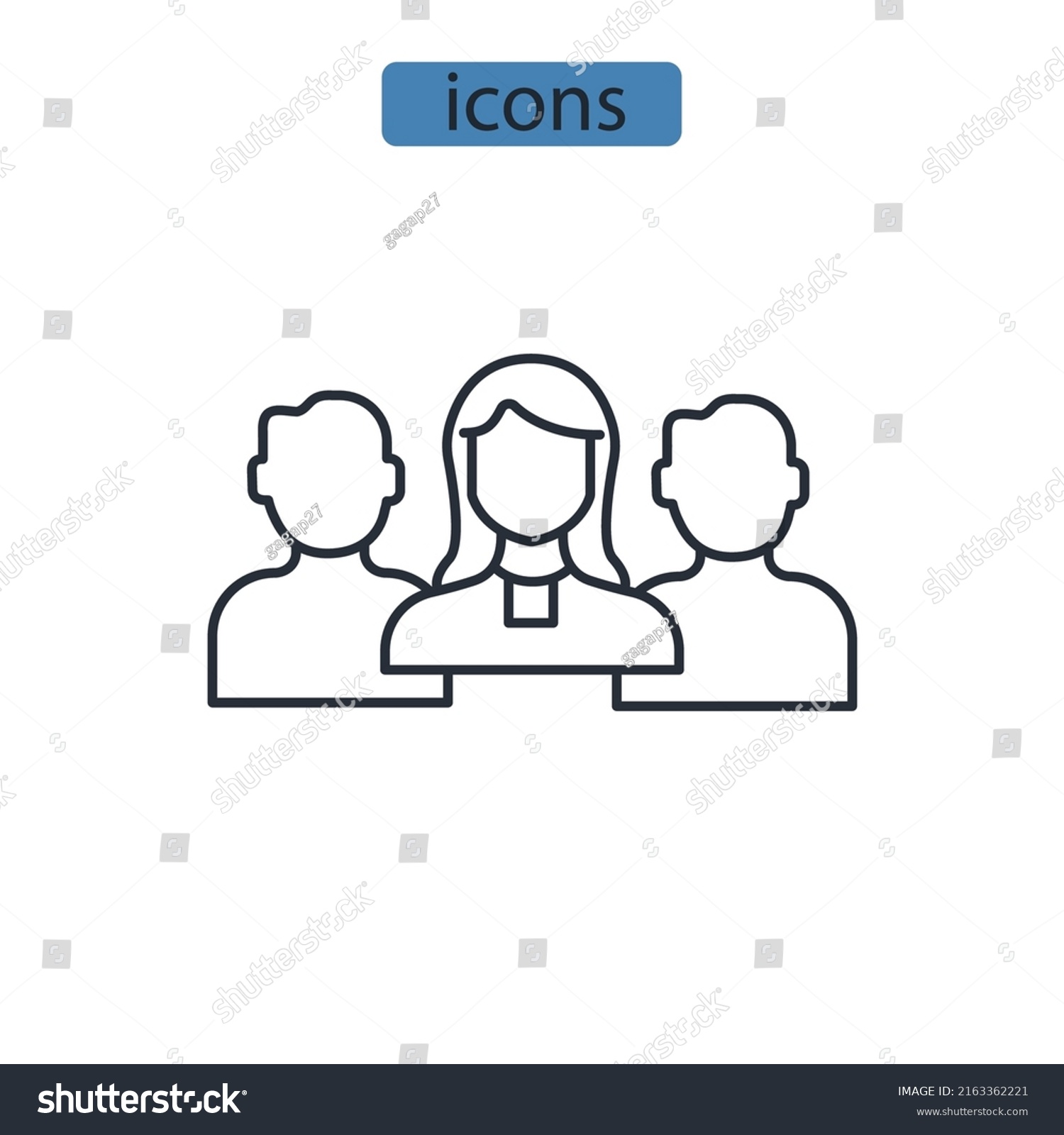 Team Icons Symbol Vector Elements Infographic Stock Vector (Royalty ...