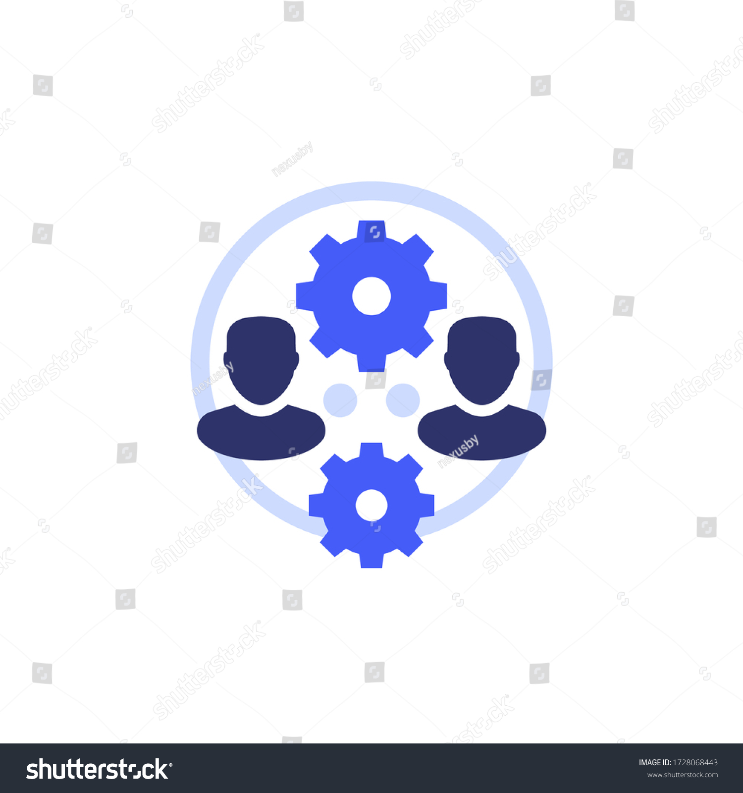 Team Interaction Management Vector Icon On Stock Vector (Royalty Free ...