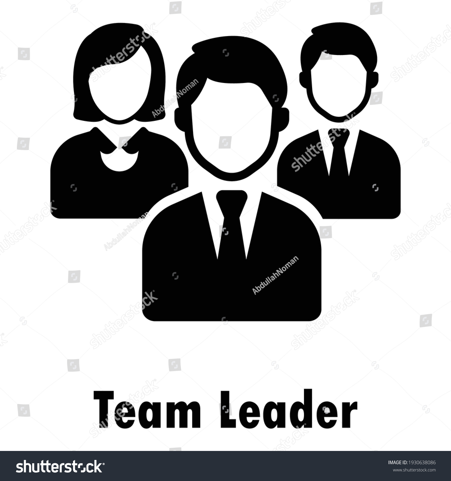 Team Leader Icon Design Vector Stock Vector (Royalty Free) 1930638086 ...