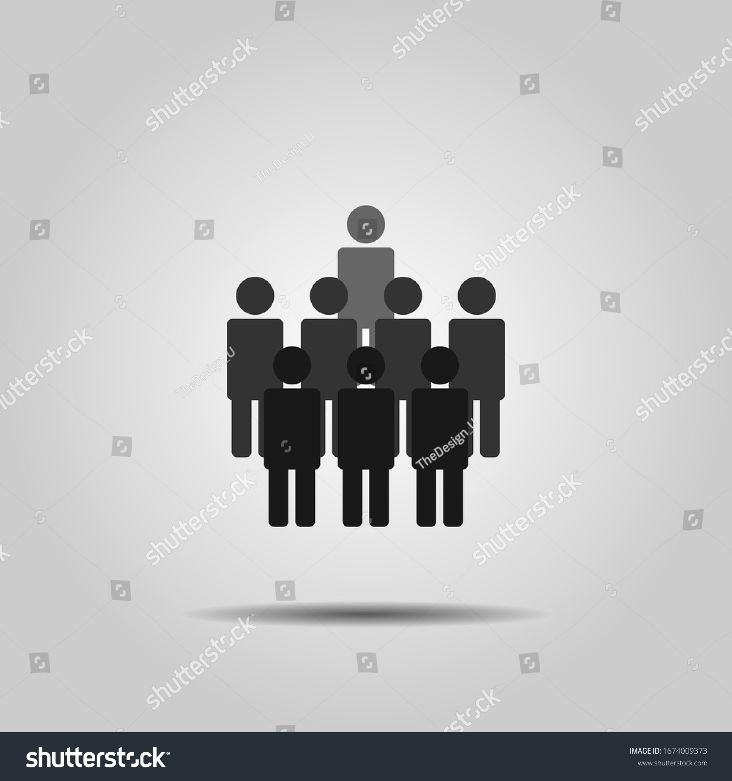 Team People Standing Symbol Icon Vector Stock Vector (Royalty Free ...