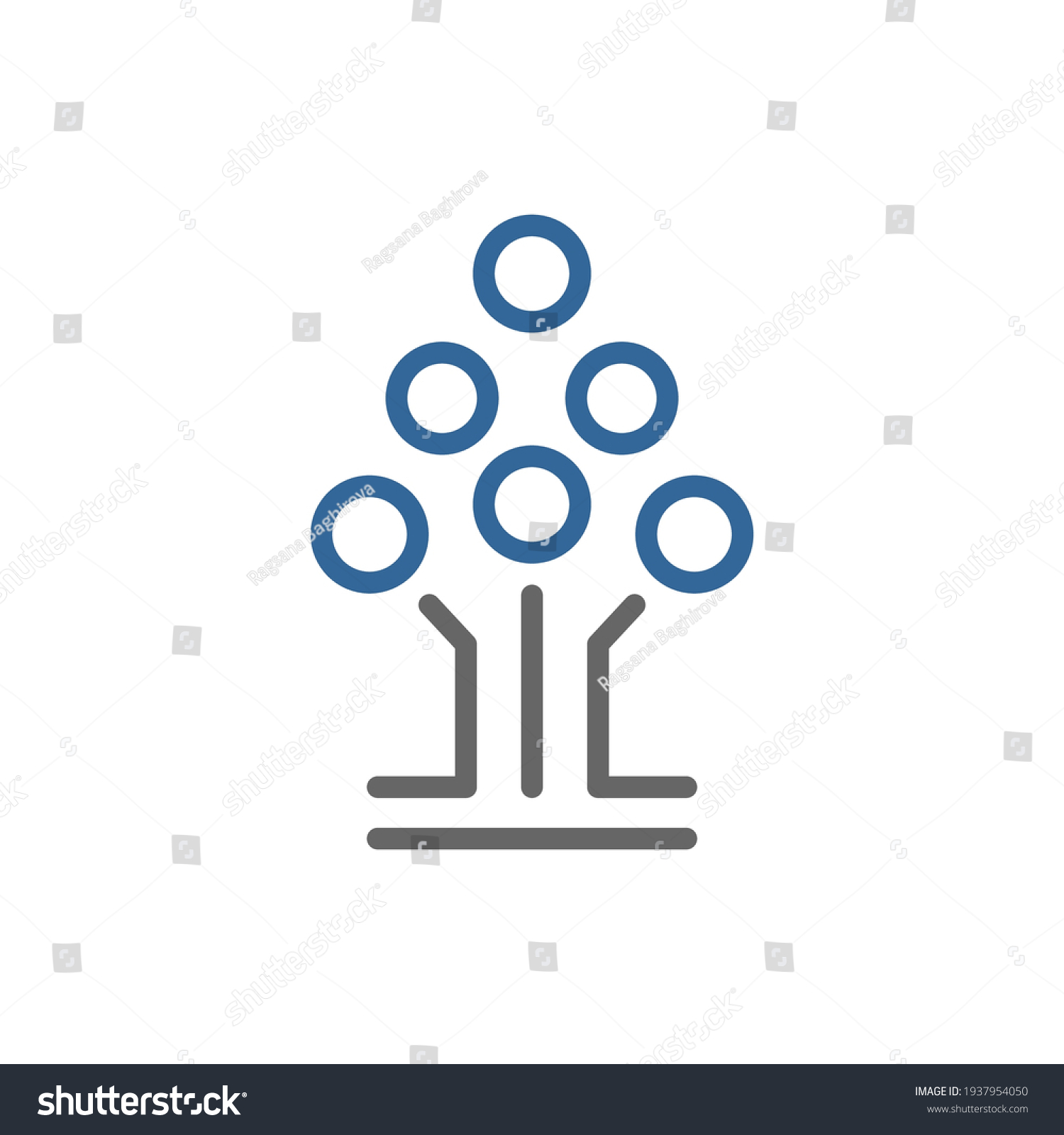 Team People Tree Logo Simple Vector Stock Vector (Royalty Free) 1937954050