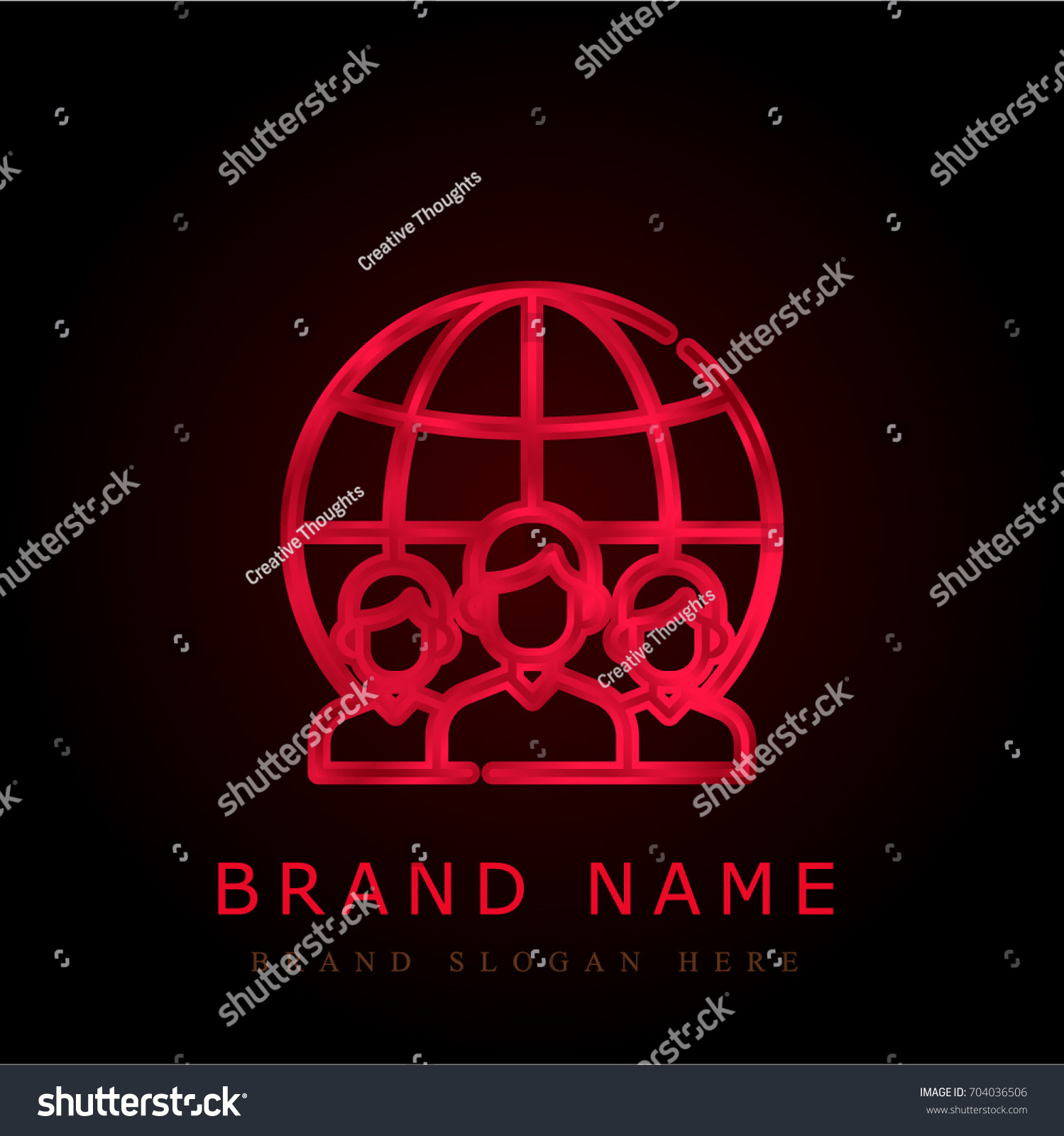 Team Red Chromium Metallic Logo Stock Vector (Royalty Free) 704036506 ...