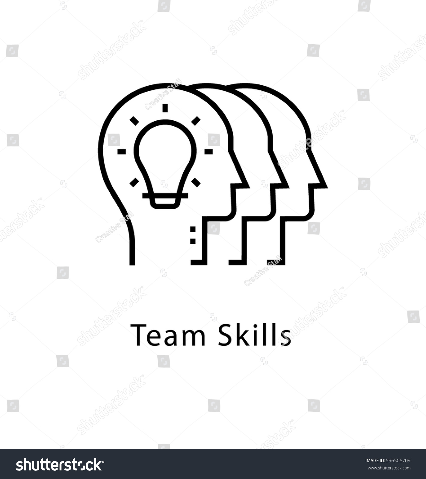 Team Skills Vector Line Icon Stock Vector (Royalty Free) 596506709 ...