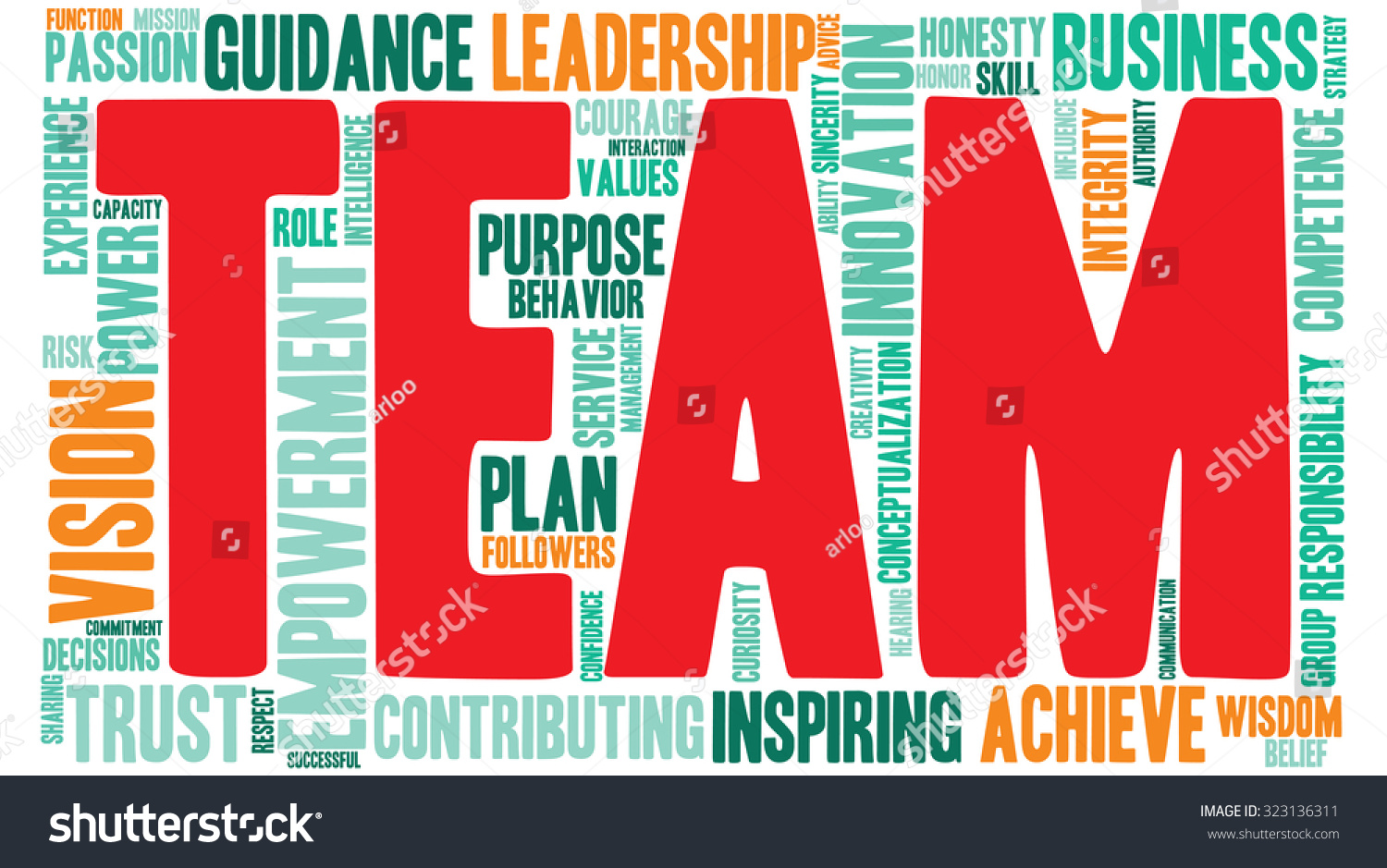 Team Word Cloud On White Background Stock Vector (Royalty Free ...