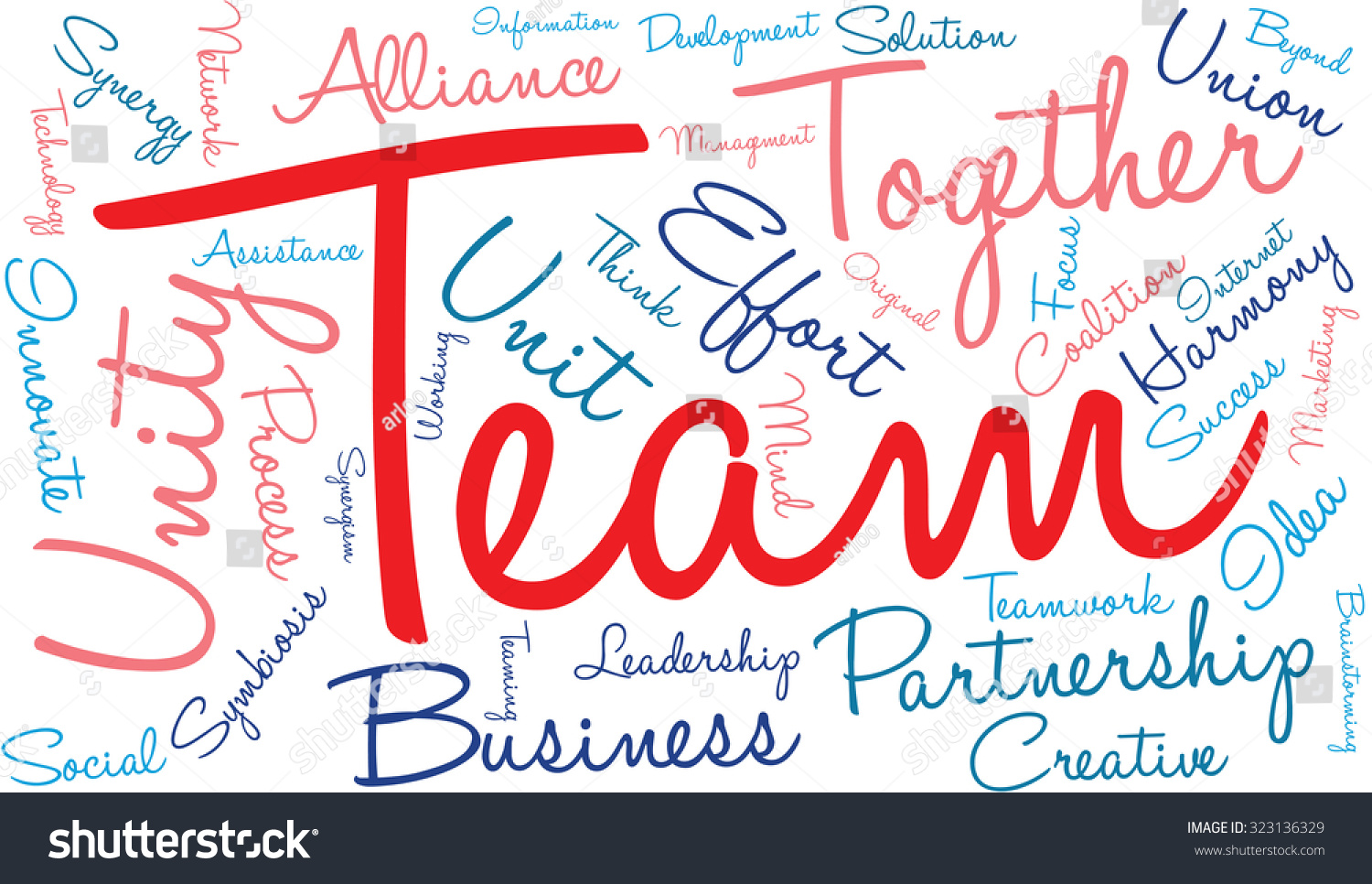 Team Word Cloud On White Background: vector de stock (libre de regalías ...
