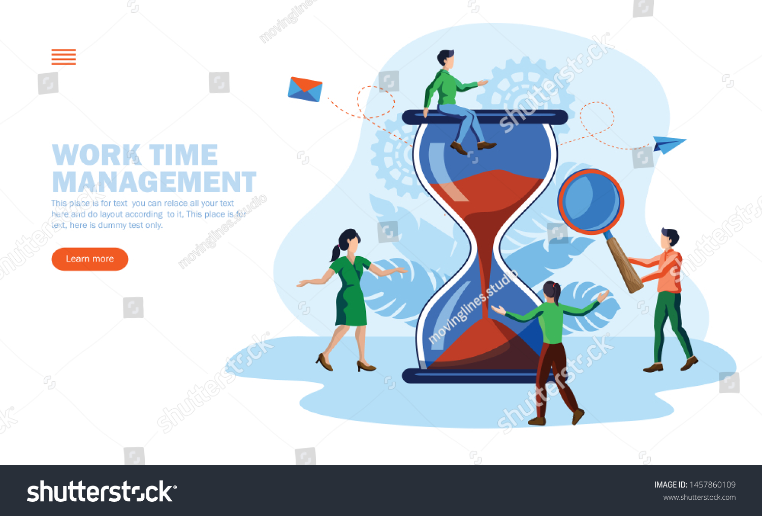 Team Work Time Management Concept Vector Stock Vector (Royalty Free ...