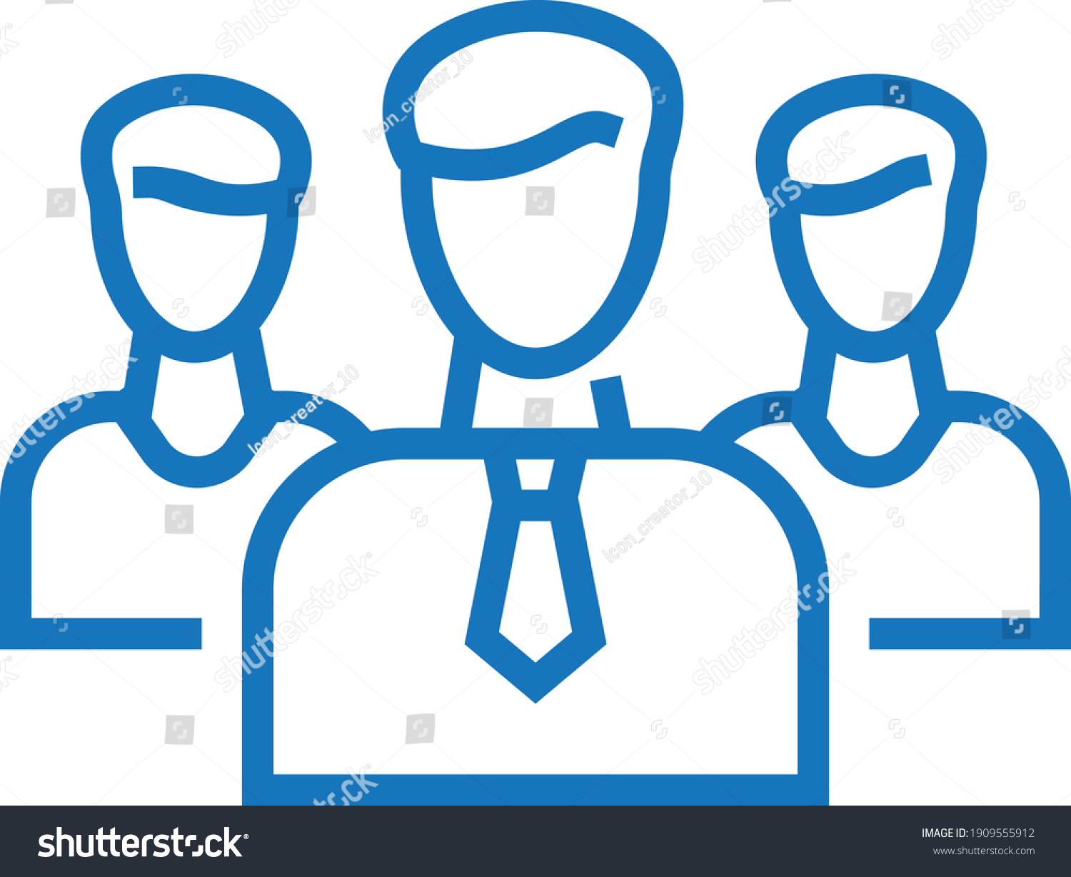 Team Work Icon Team Leader Icon Stock Vector (Royalty Free) 1909555912 ...