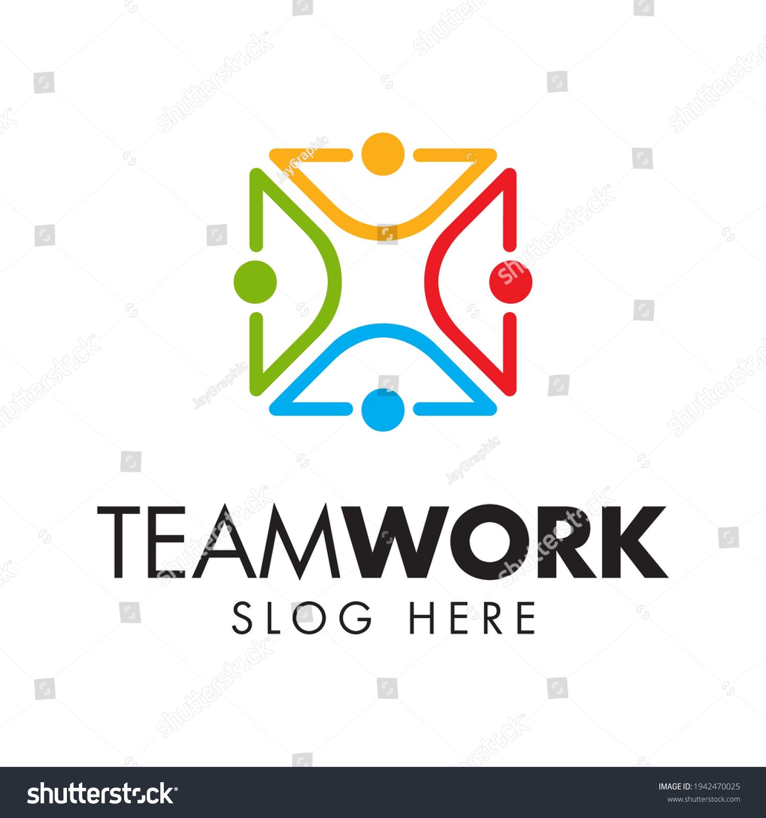 Team Work Logo Design Office Work Stock Vector (Royalty Free ...