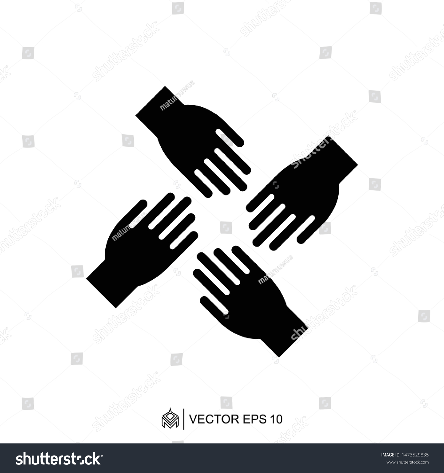 Team Work Logo Icon Template Teamwork Stock Vector (Royalty Free ...