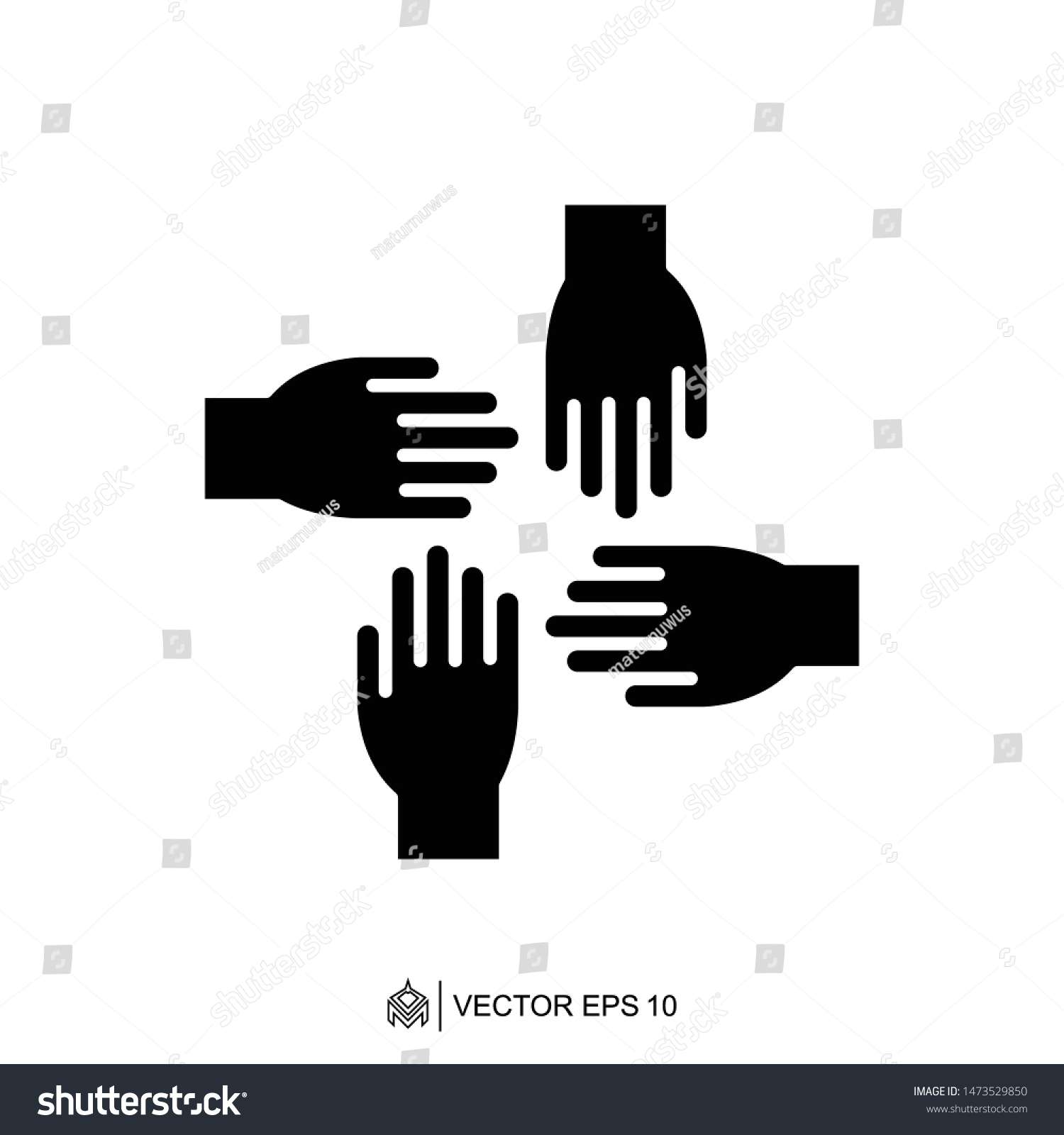 Team Work Logo Icon Template Teamwork Stock Vector (Royalty Free ...
