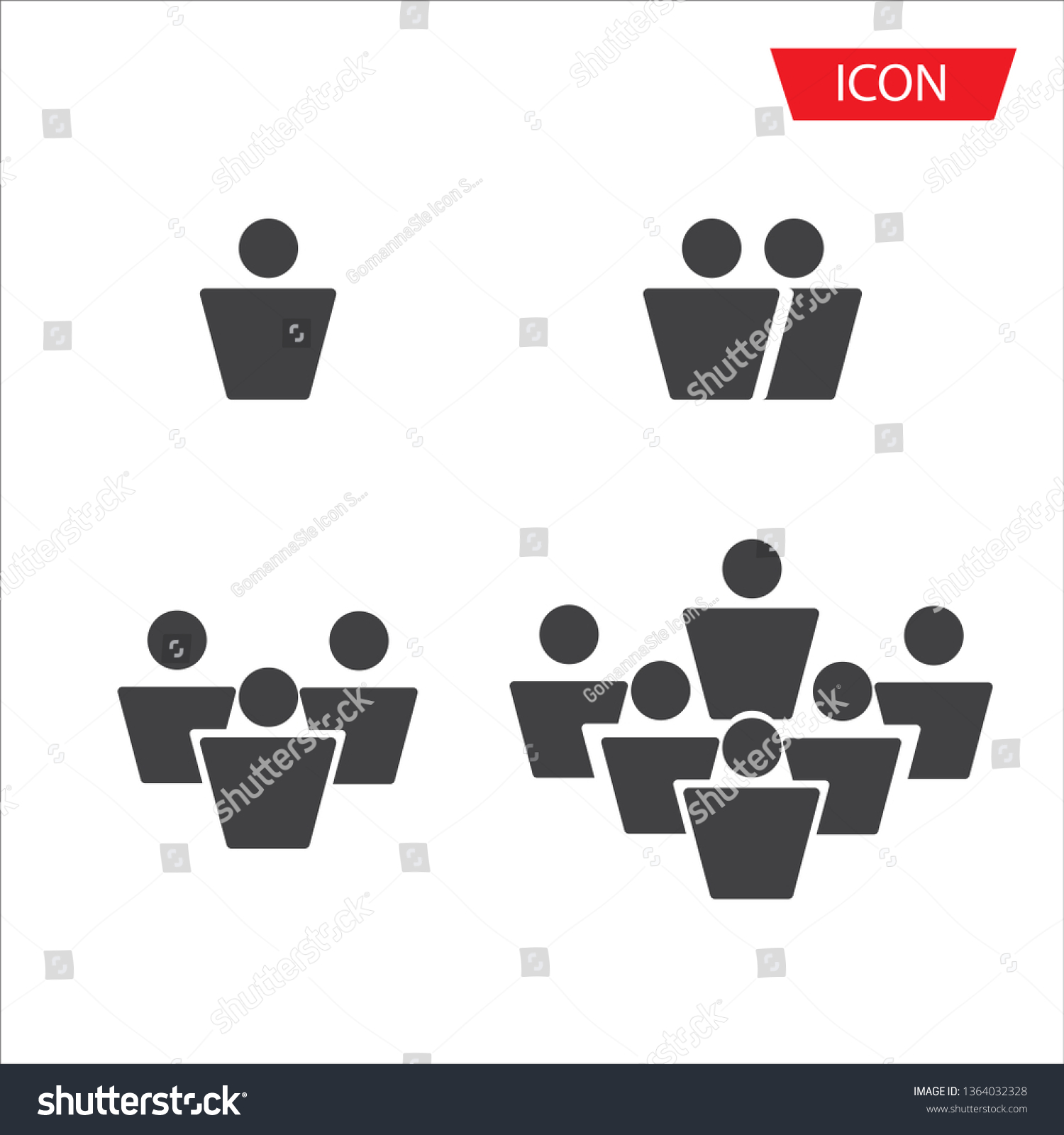 Team Work Related Vector Icon Set Stock Vector (Royalty Free ...