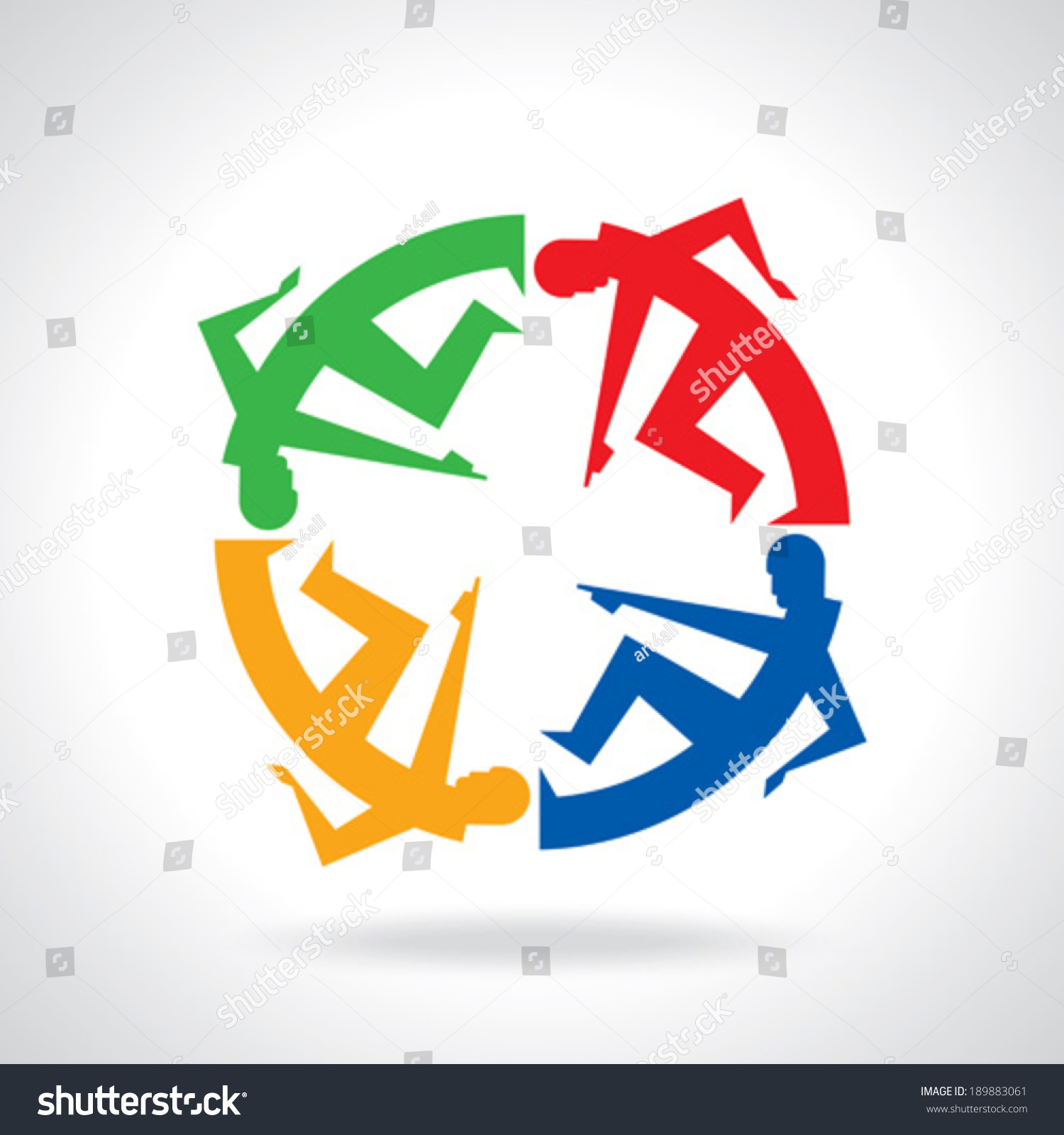 Teamwork Colorful Idea Stock Vector (Royalty Free) 189883061 | Shutterstock