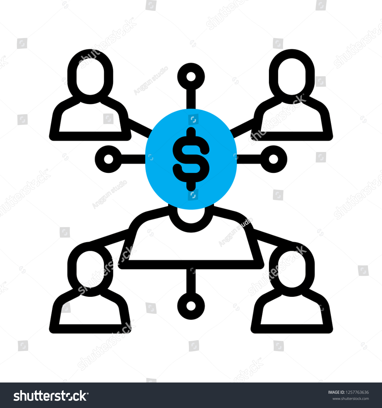 Teamwork Communication Icon Stock Vector (Royalty Free) 1257763636 ...