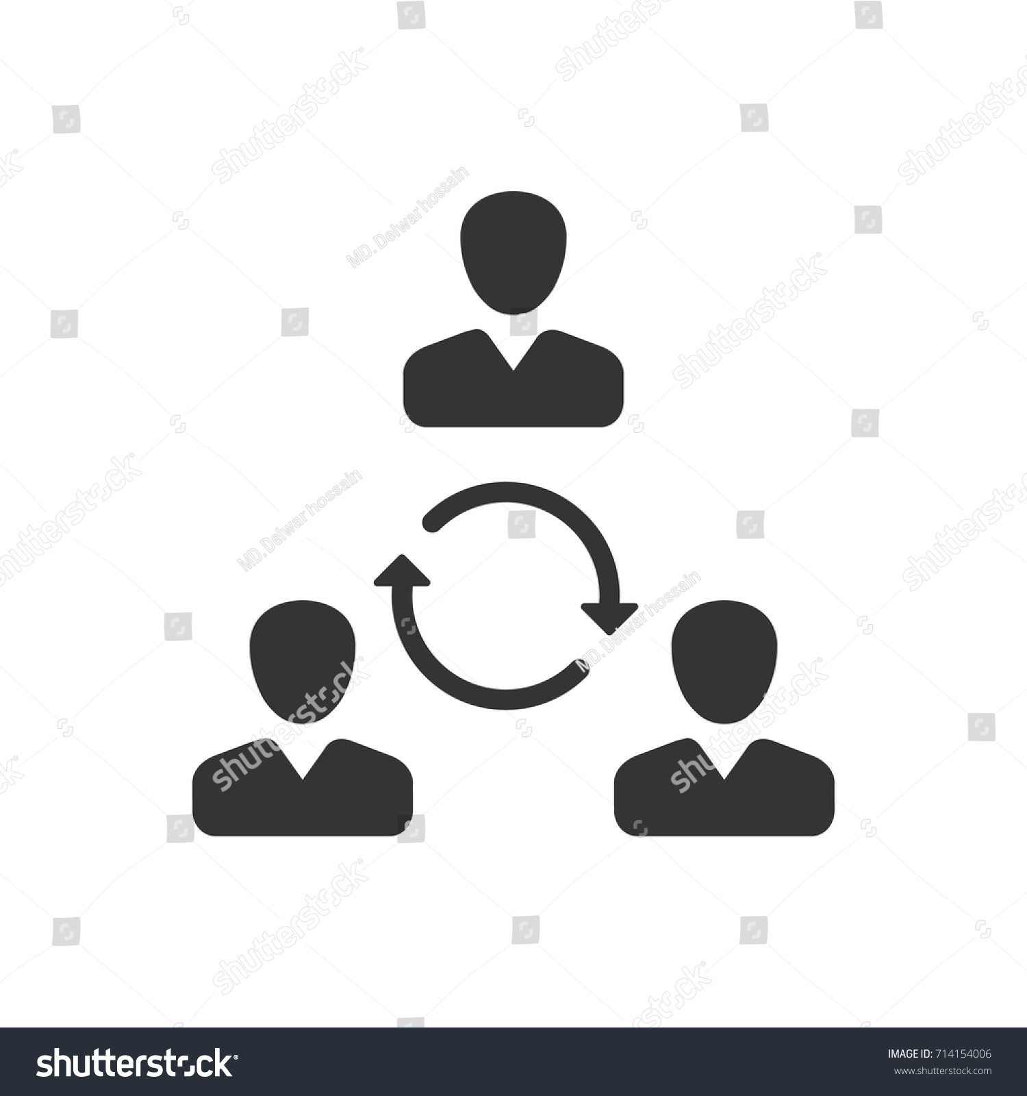 Teamwork Communication Icon Stock Vector (Royalty Free) 714154006