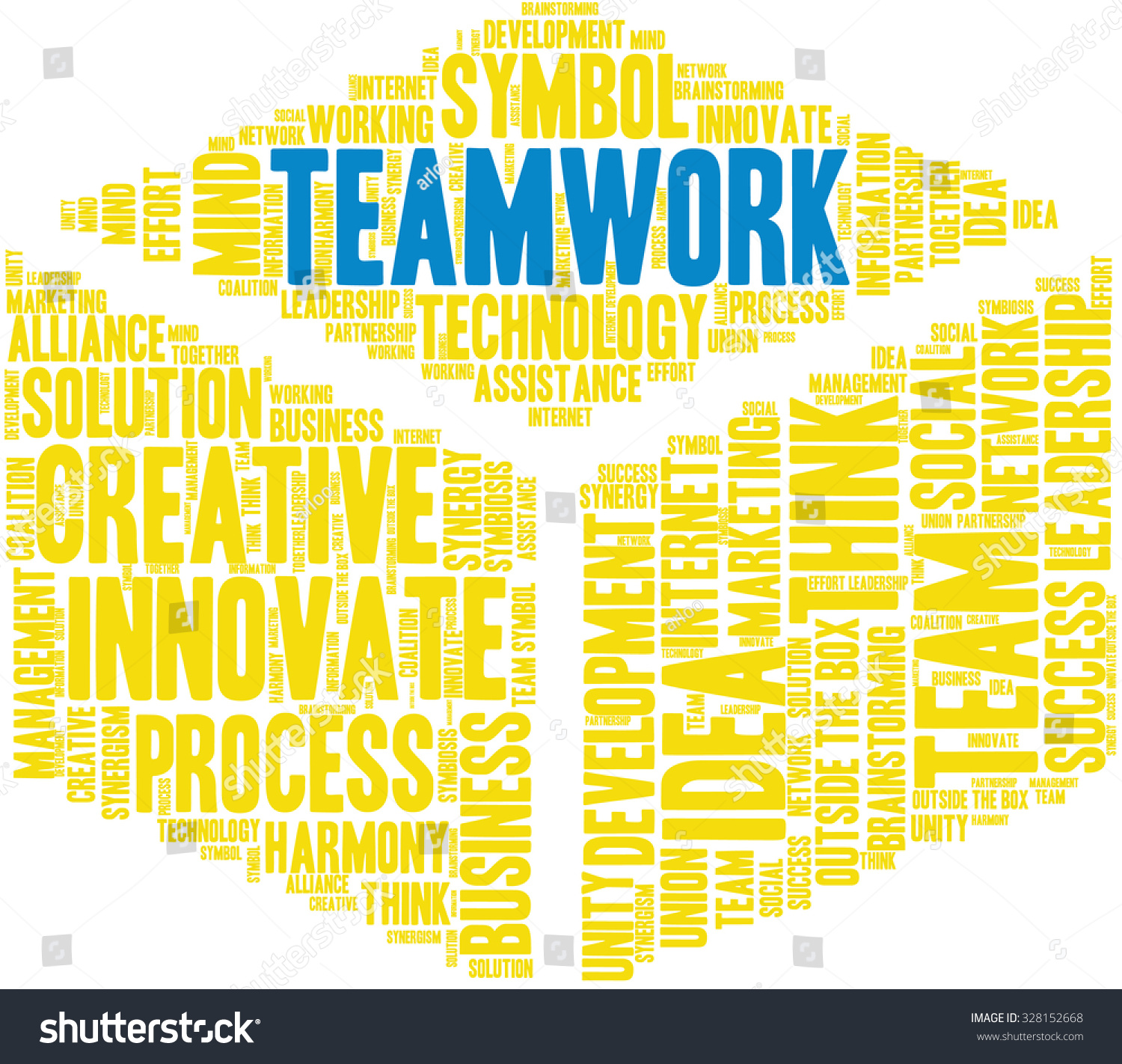 Teamwork Cube Shaped Word Cloud On Stock Vector (Royalty Free ...