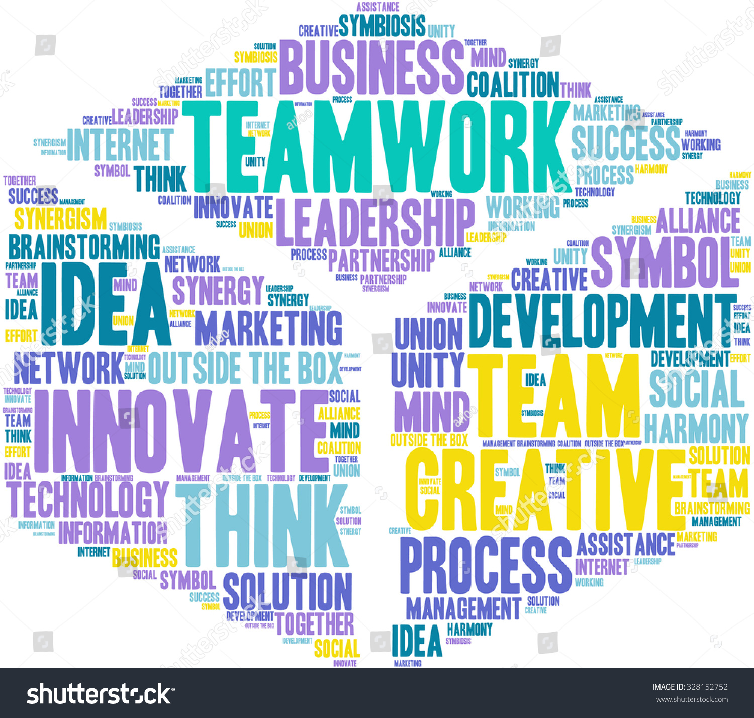 Teamwork Cube Shaped Word Cloud On Stock Vector (Royalty Free ...