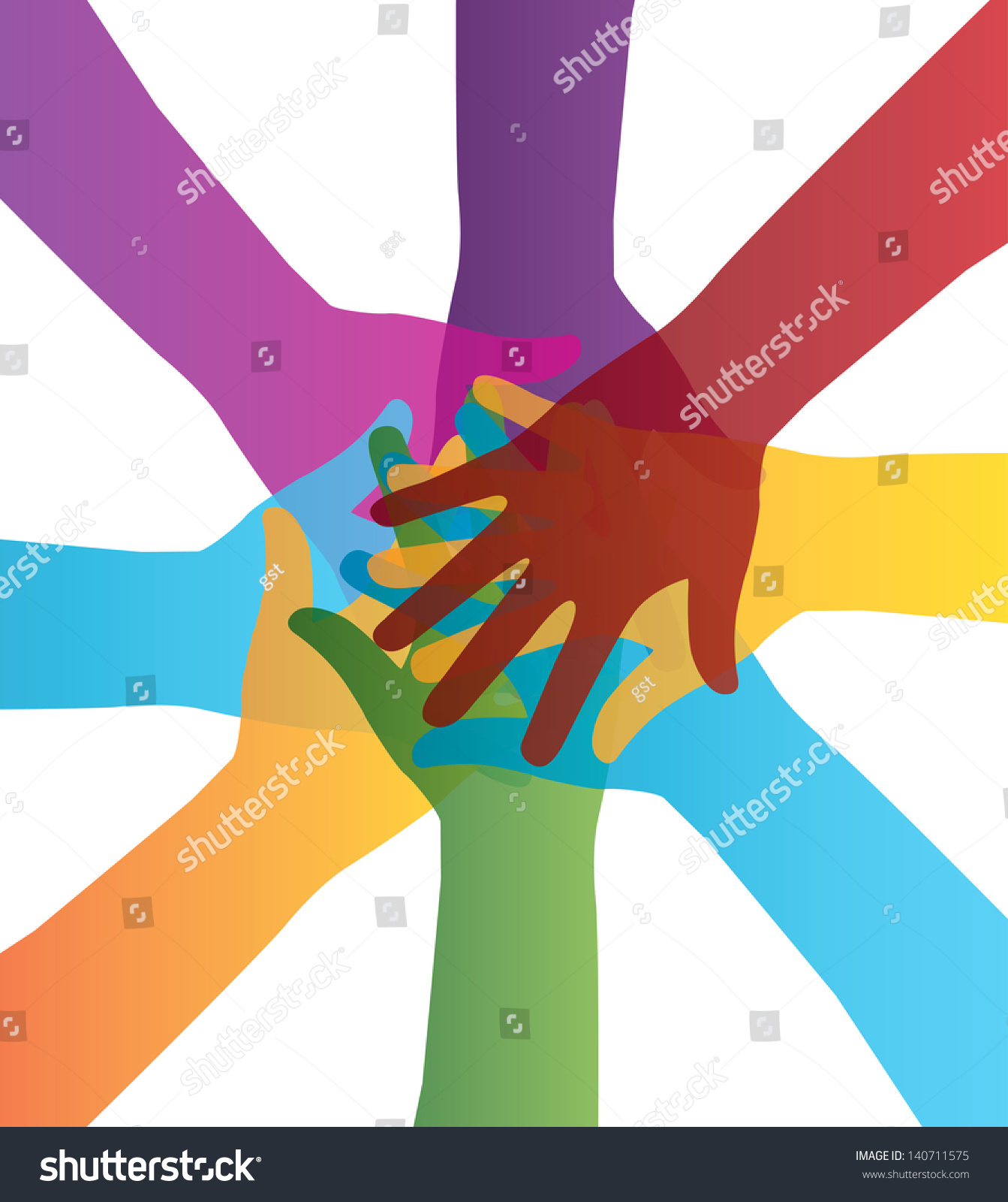 Teamwork Design Over White Background Vector Stock Vector (Royalty Free ...