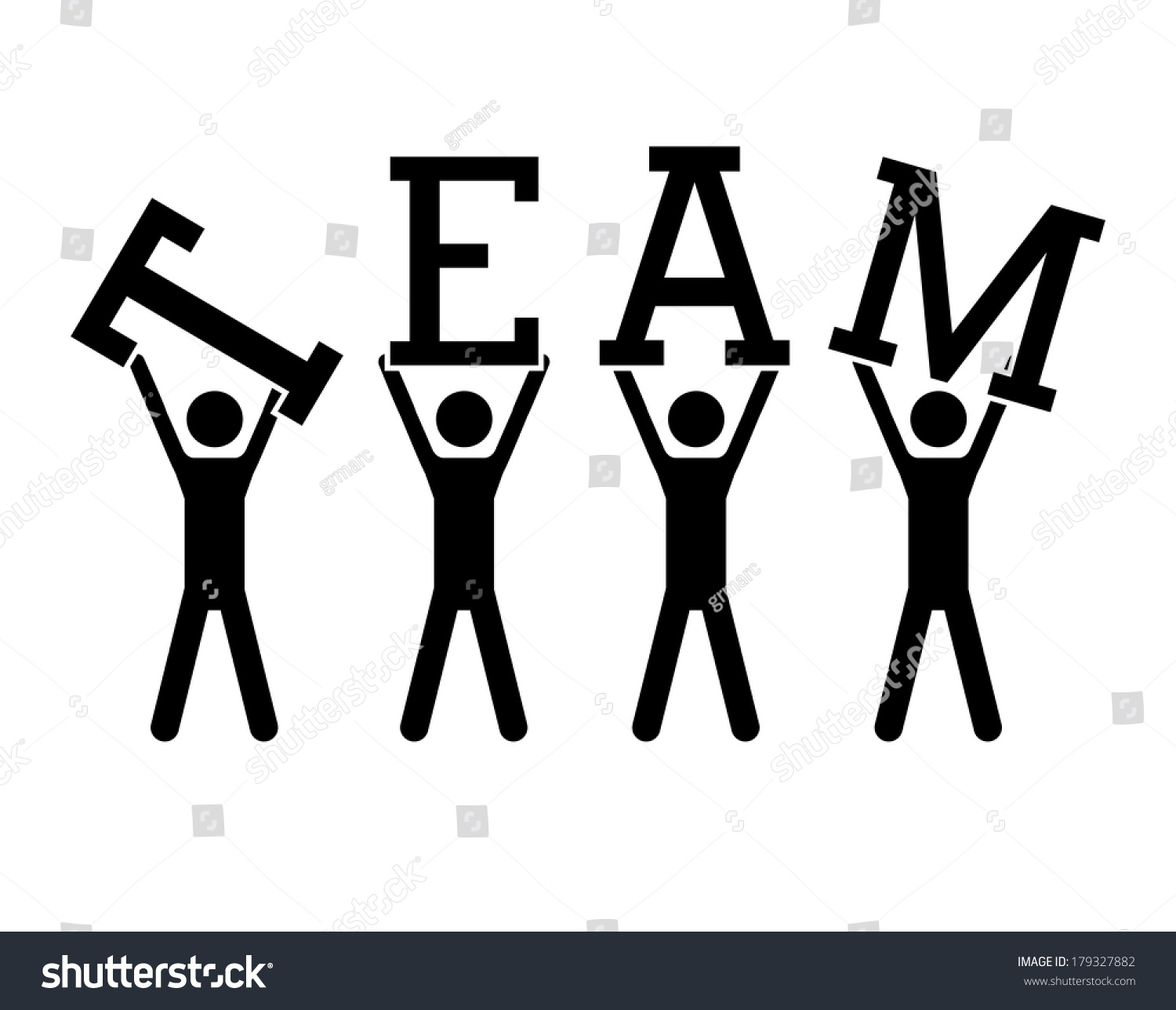 Teamwork Design Over White Background Vector Stock Vector 179327882 ...
